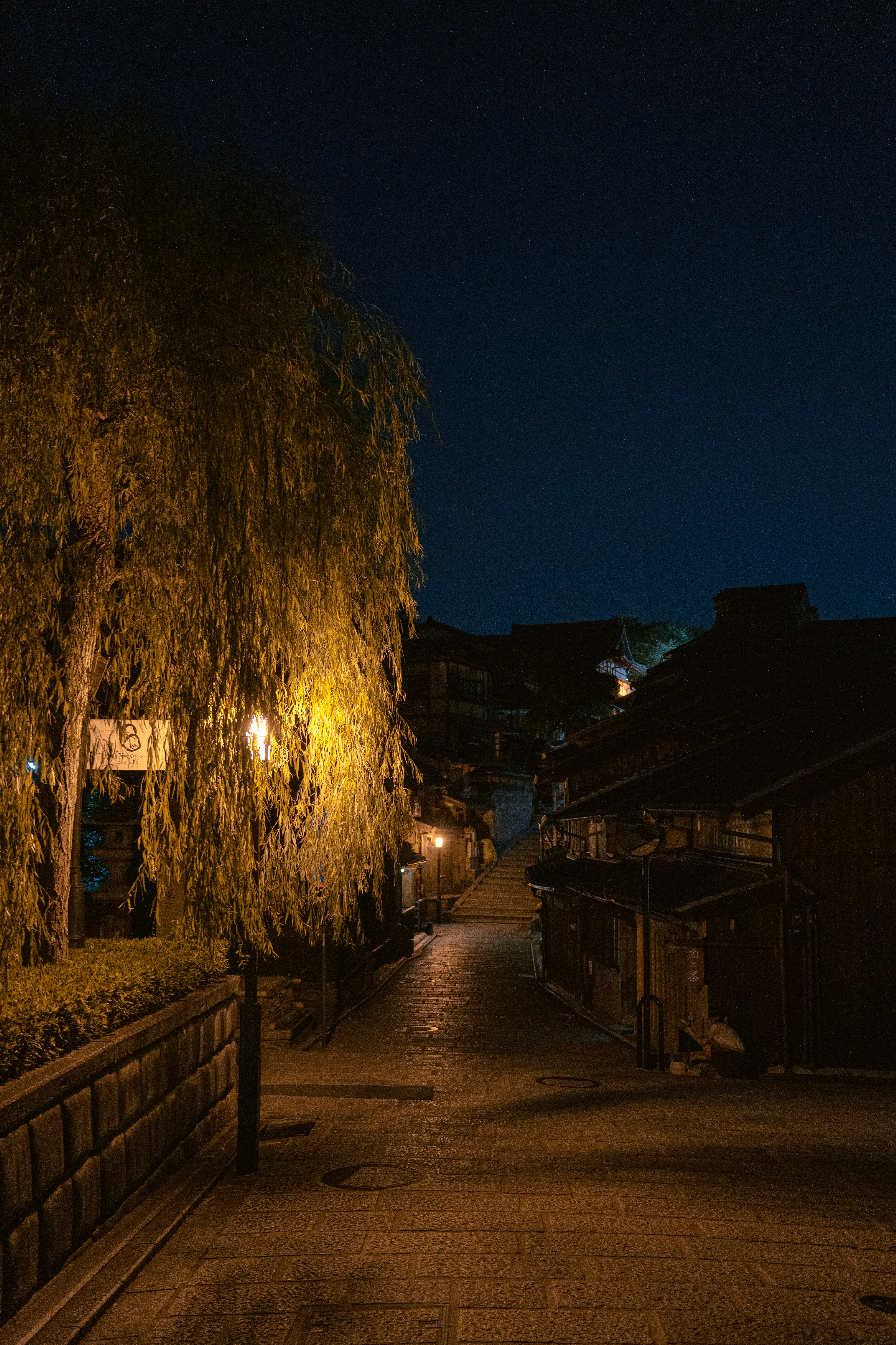 Night Stroll Through a Quiet Lanterned Alley