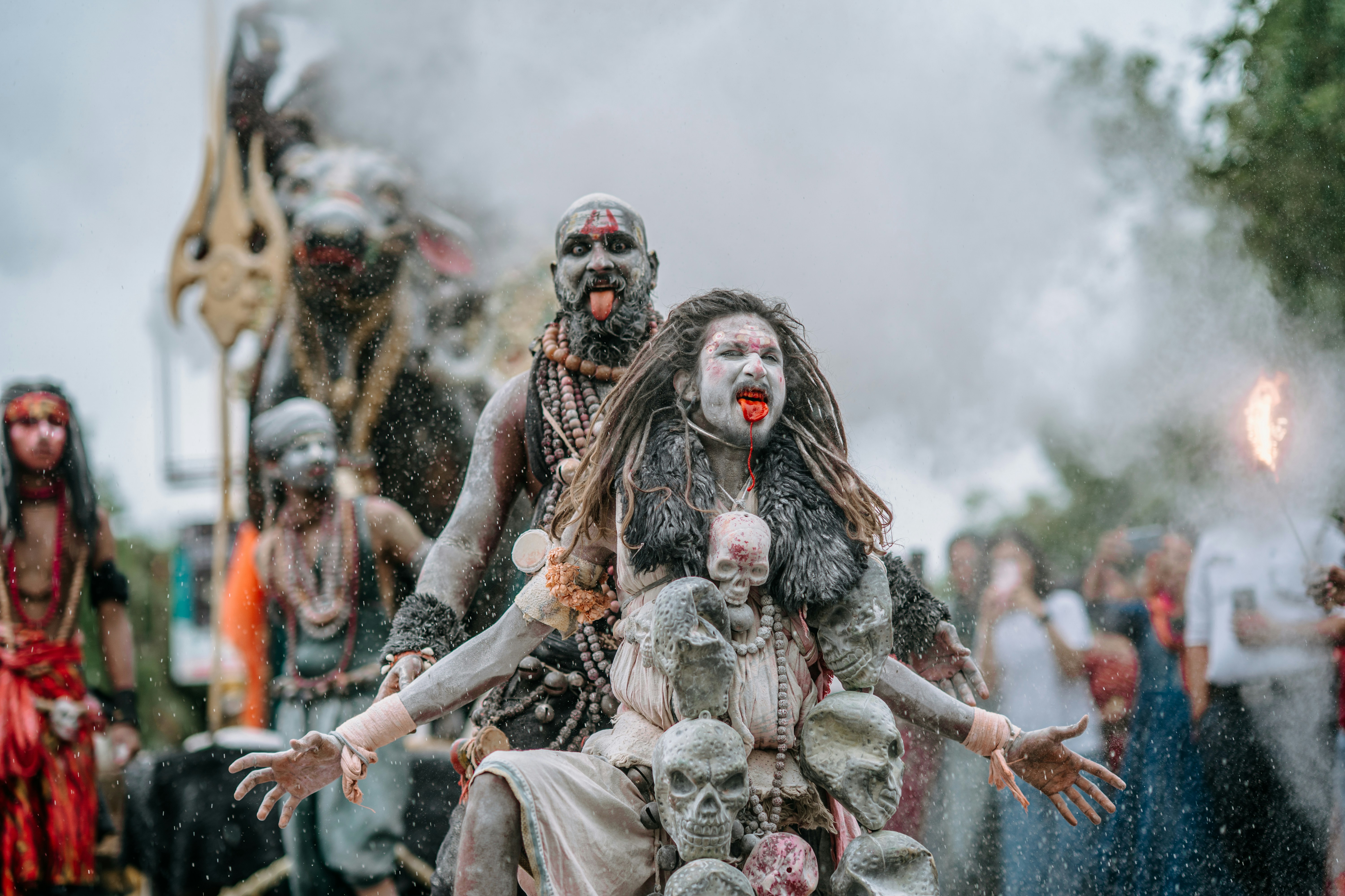 Ritual of Fire and Flesh: A Daring Street Parade of Masks