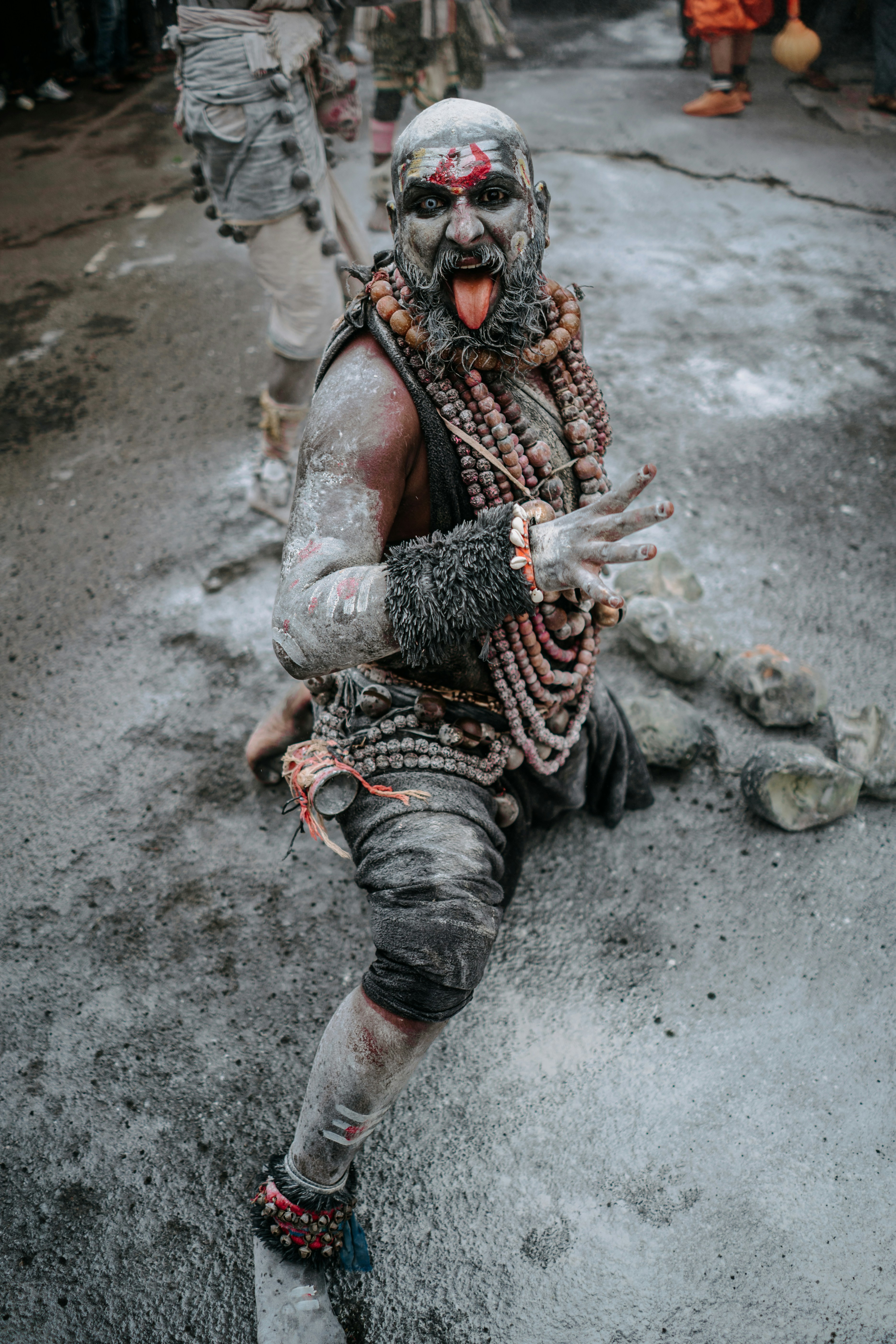 Ashen Pilgrim in a Ring of Beads