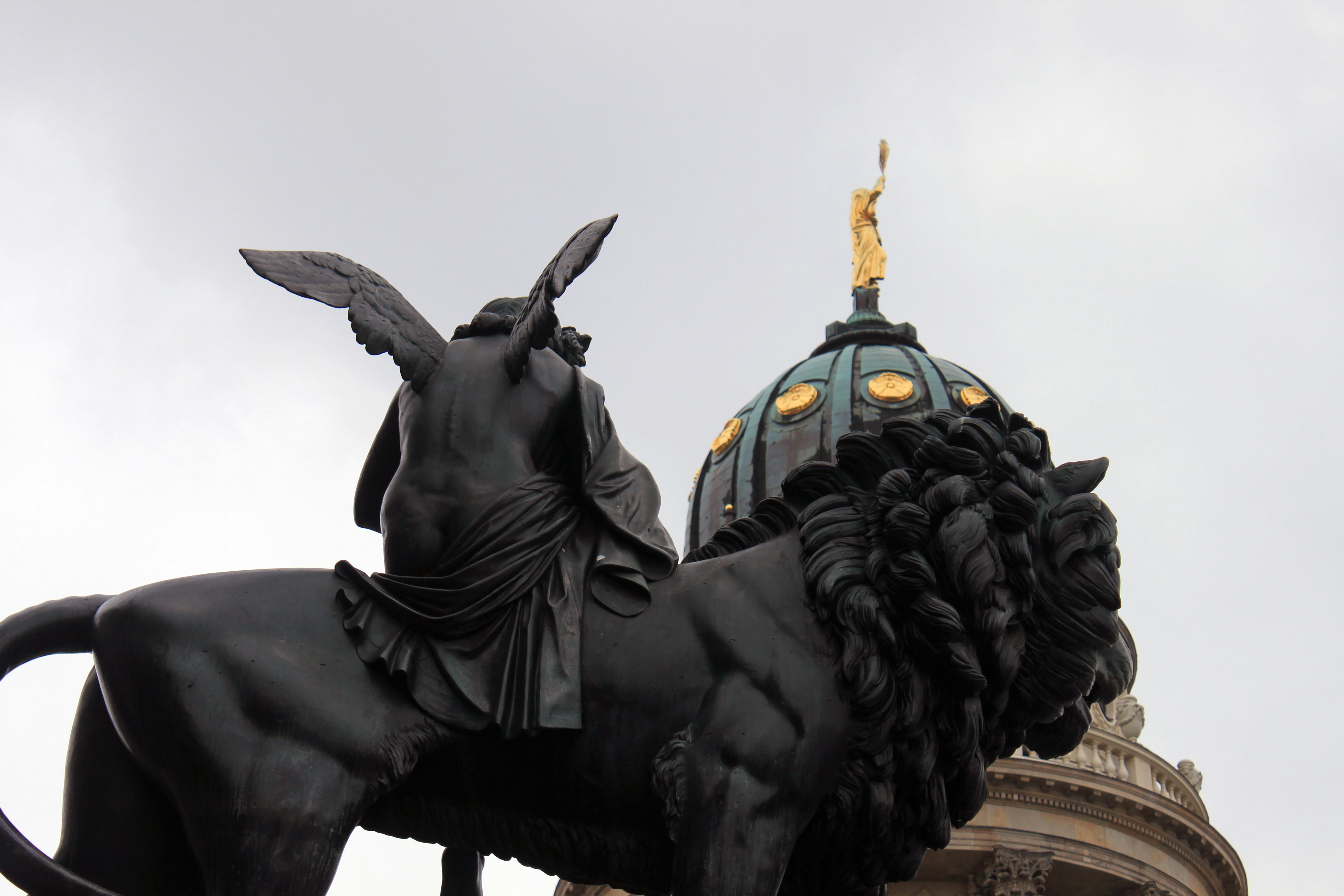 Dark Silhouette of the Royal Steed Under a Gilded Dome