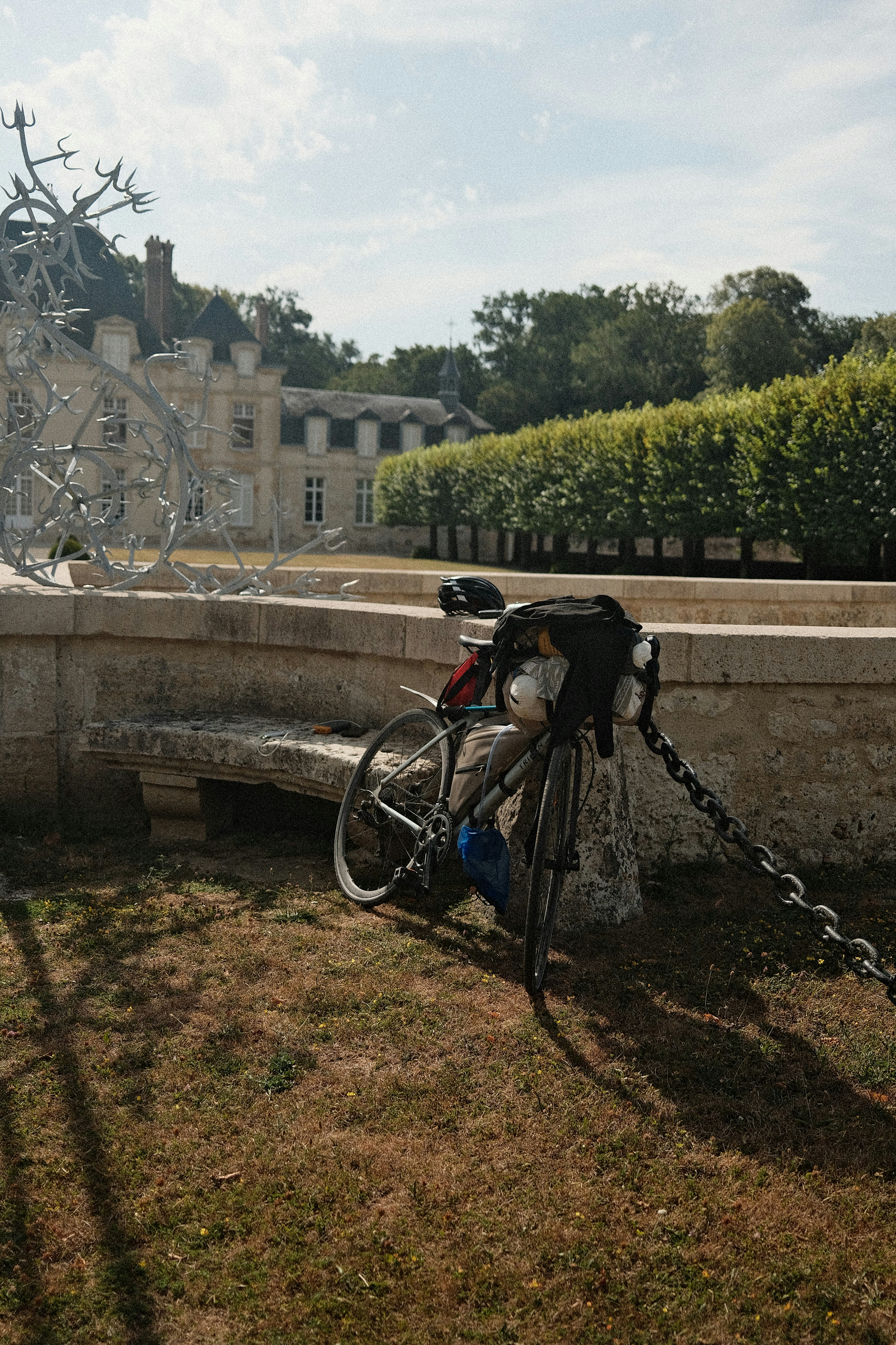 Bike Rest at an Elegant Courtyard