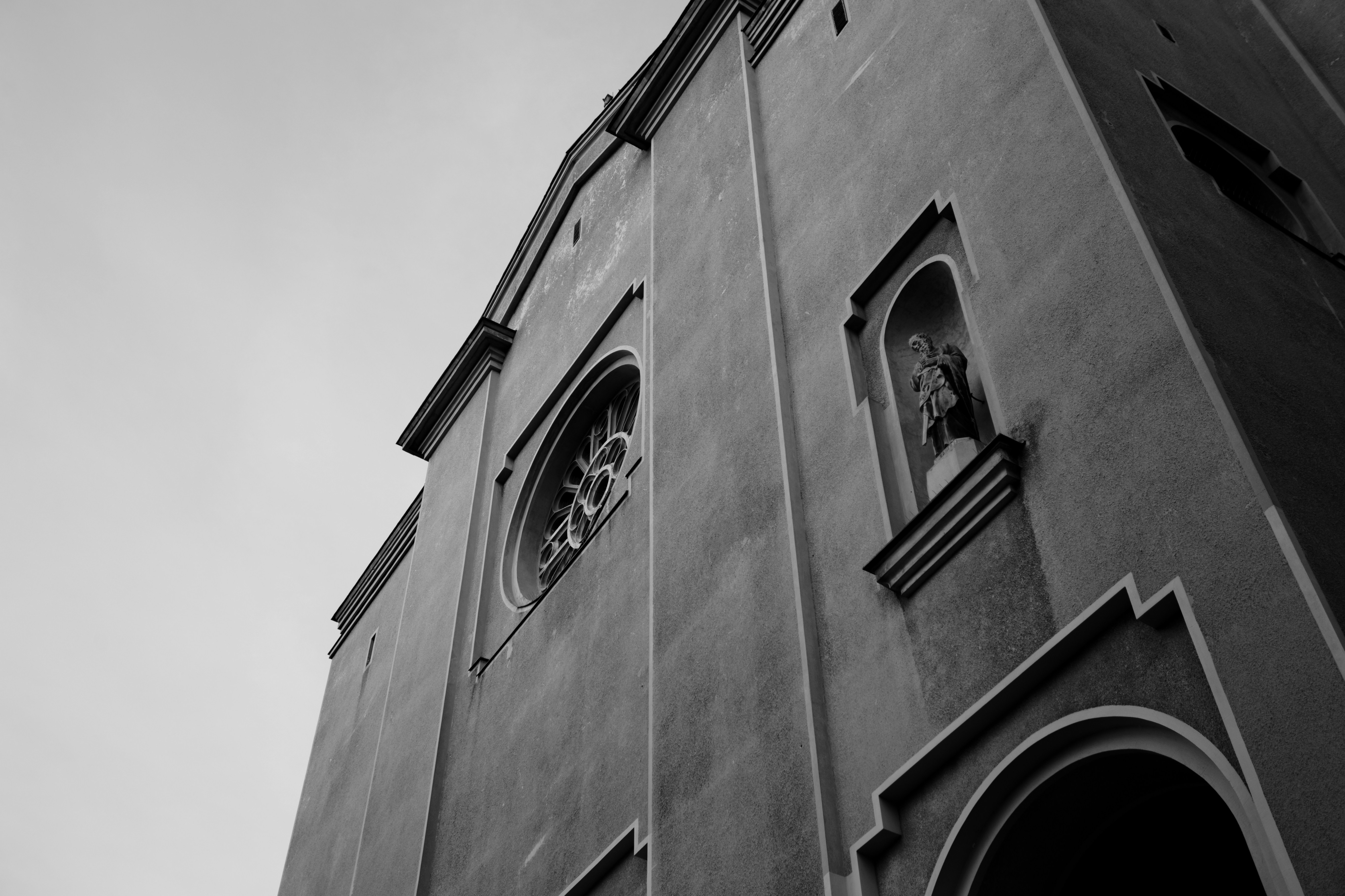 Gothic Facade in Monochrome
