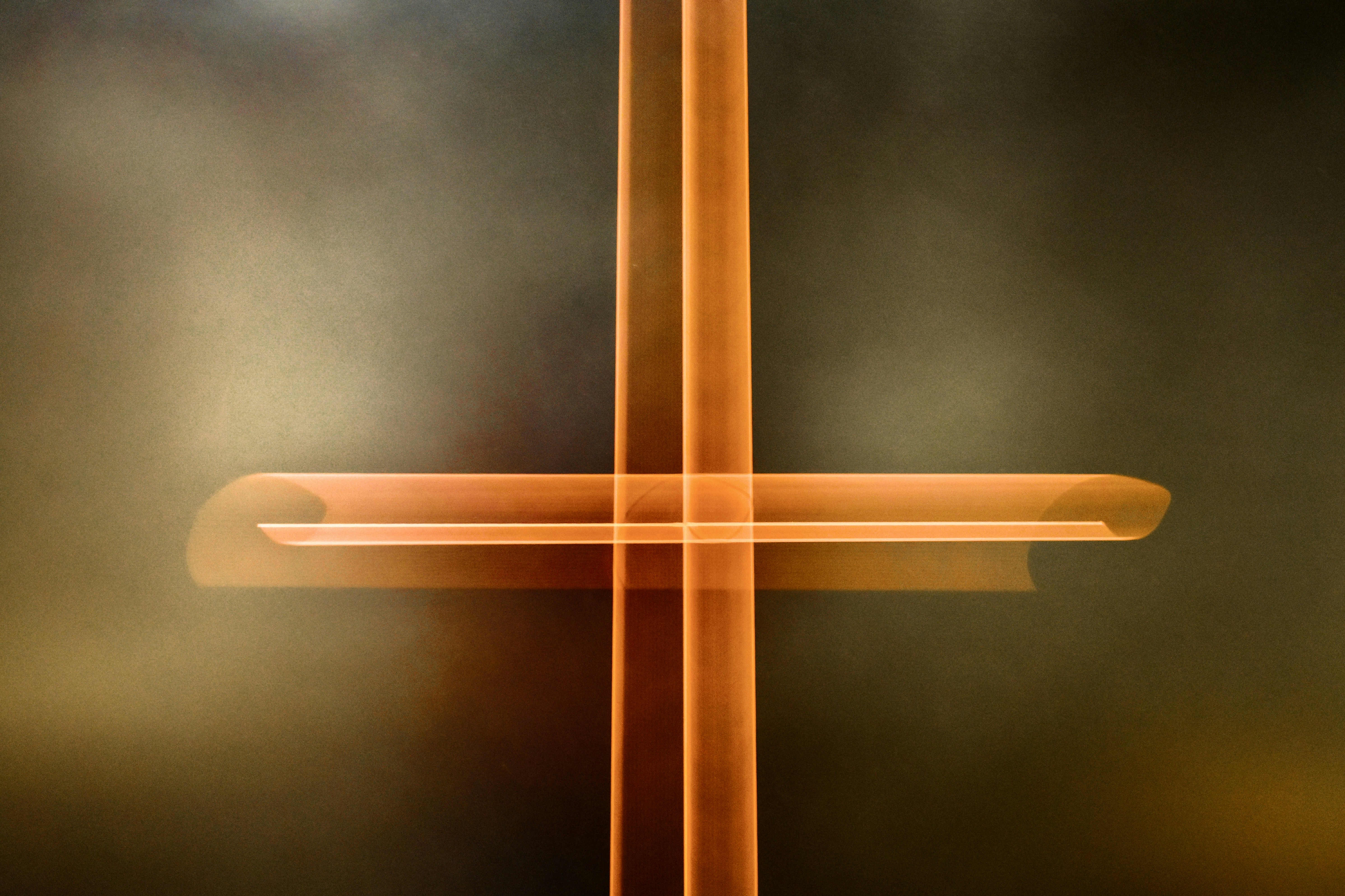 Glowing Cross: A Neon Metropolis of Light