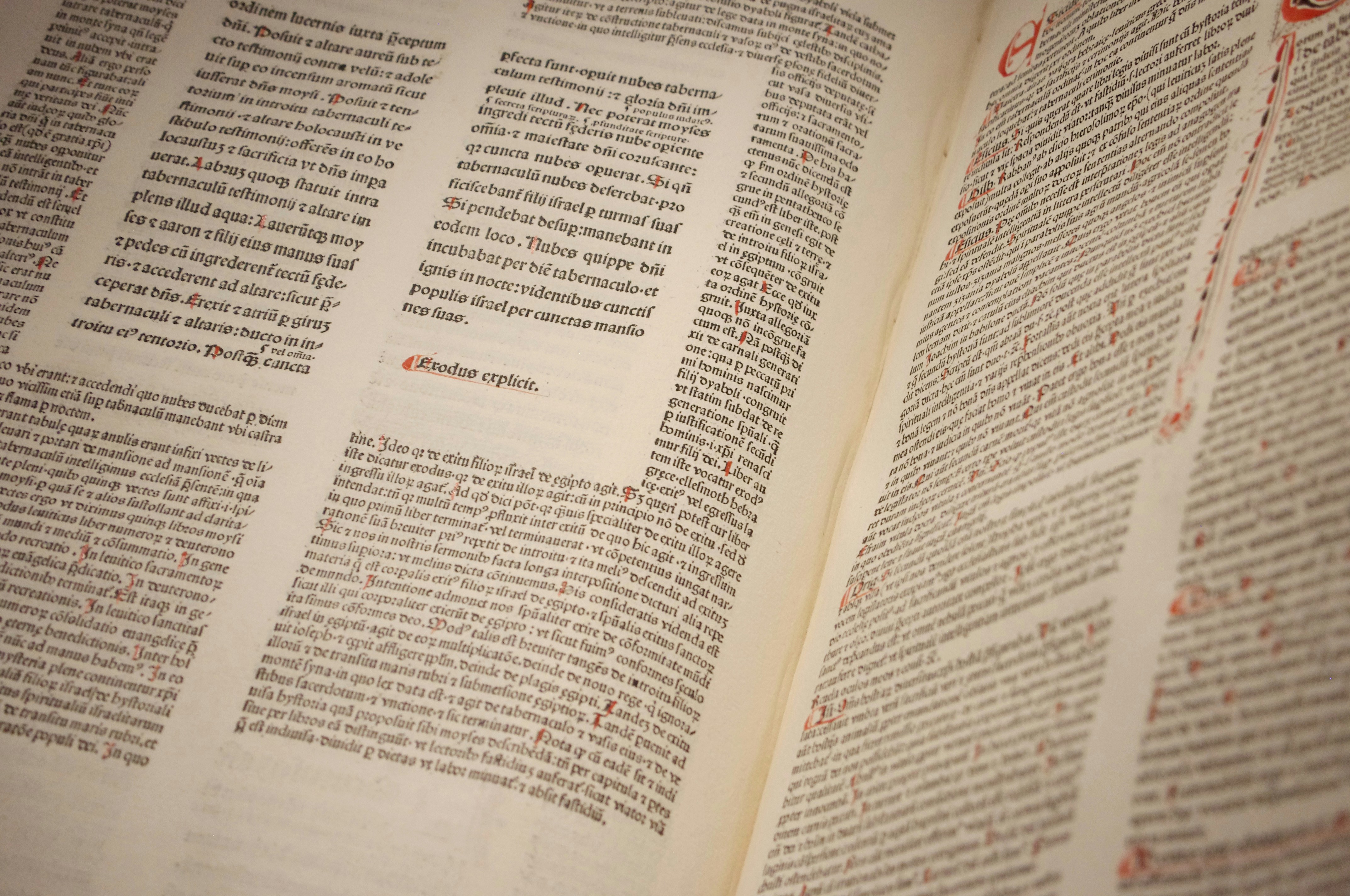 Columns of Text: An Aged Page Opened to Dense Paragraphs