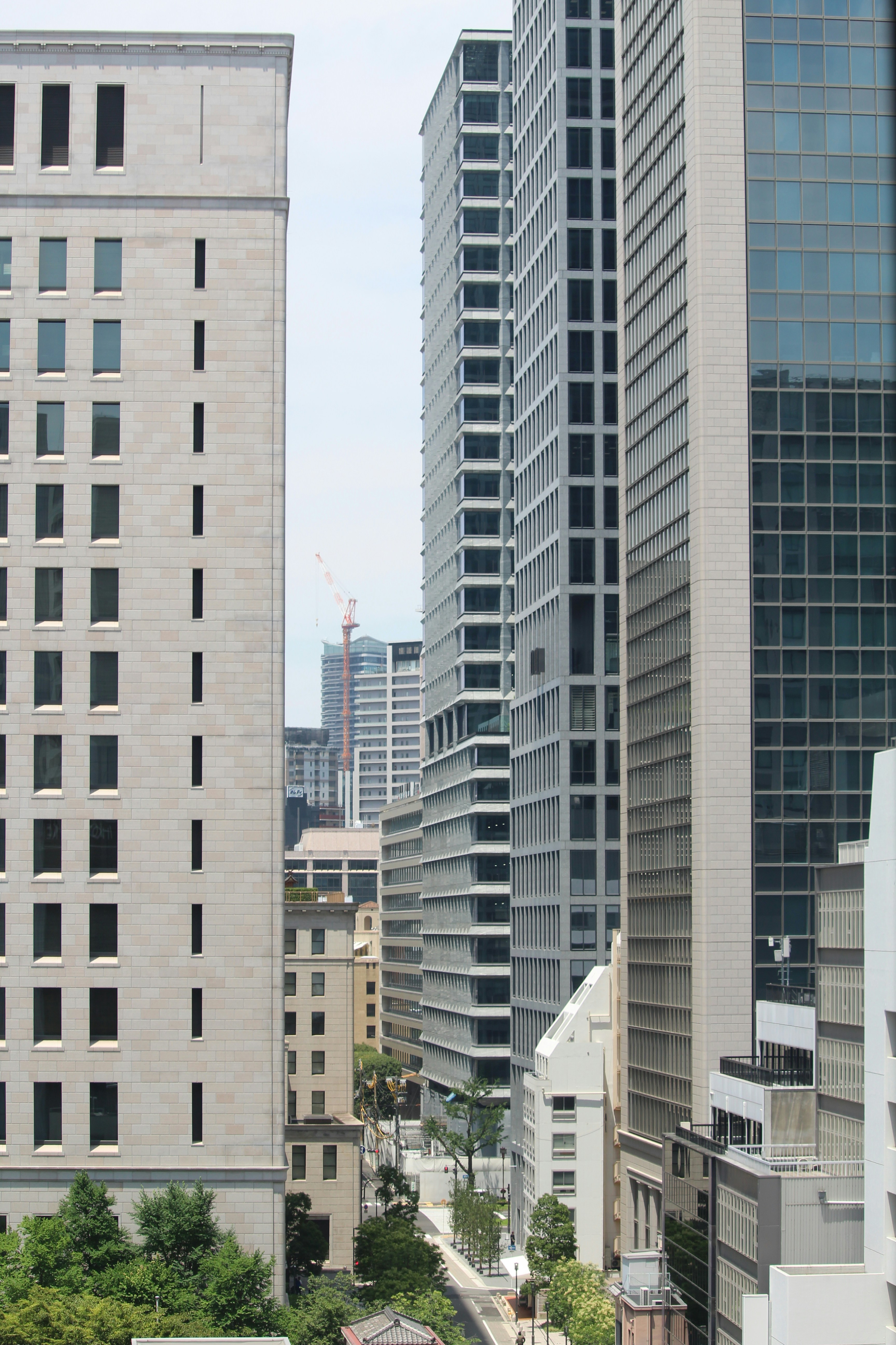 Urban Canyon: A Narrow Alley Between Skyscrapers