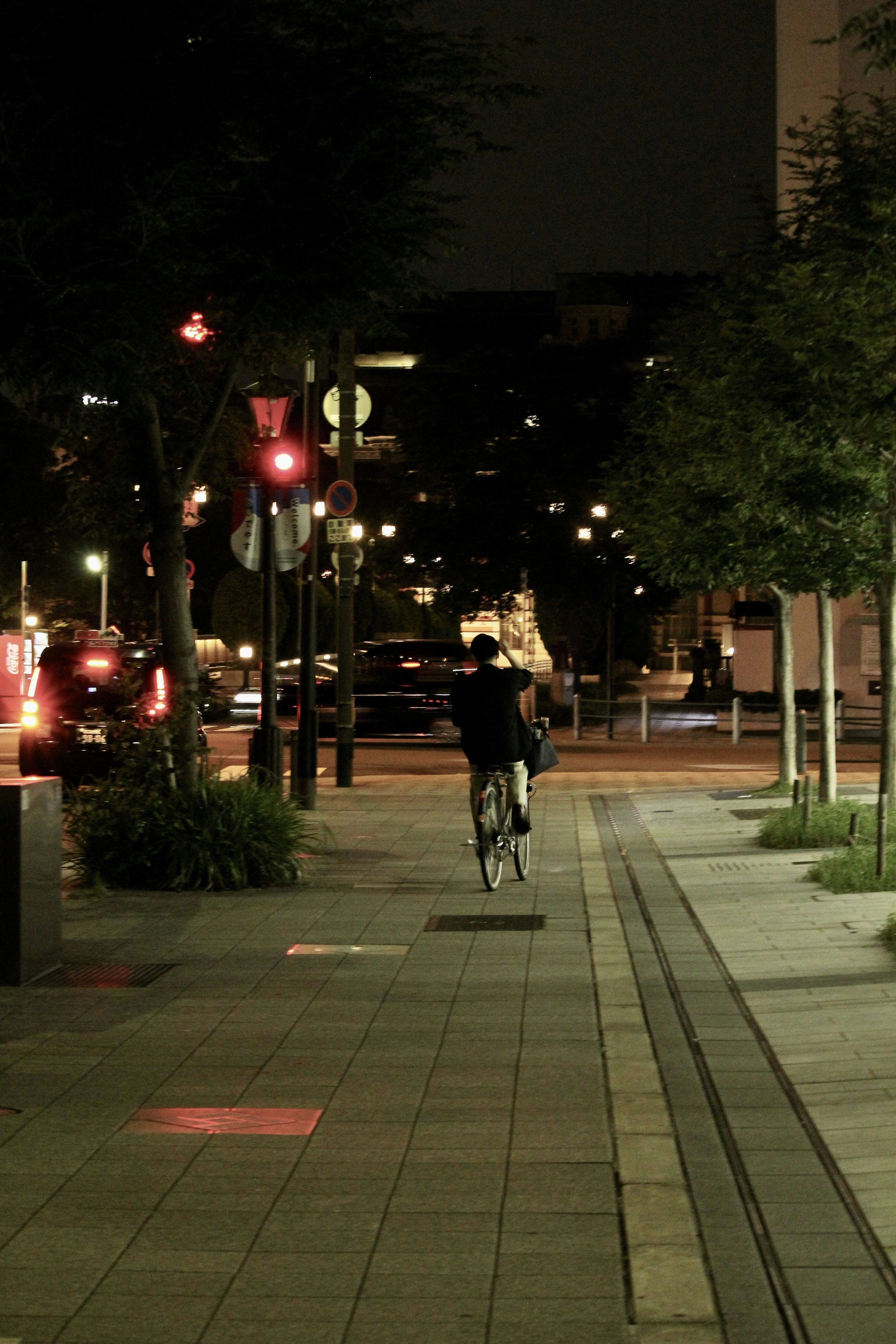 Night Ride on a Quiet City Street