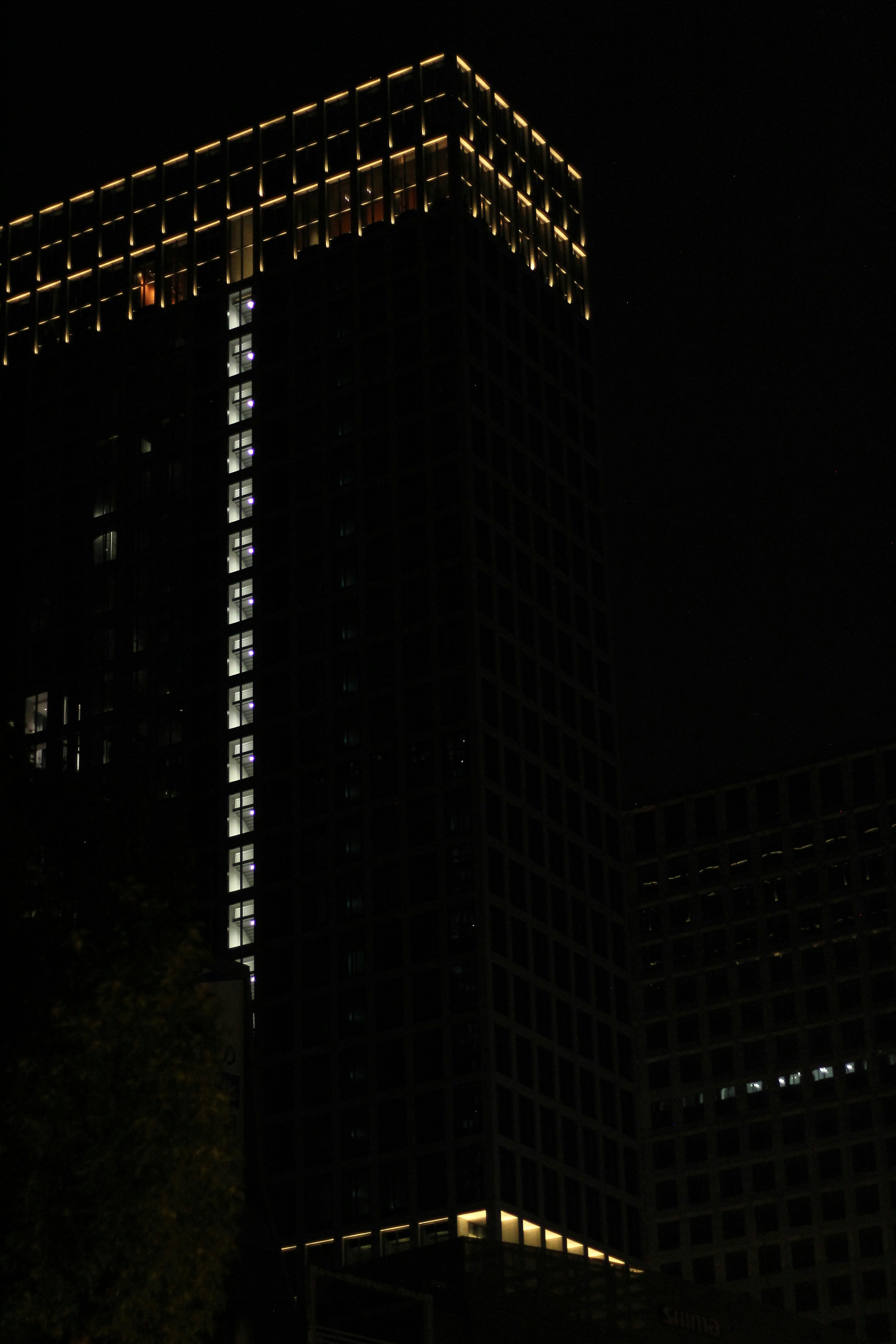 Nightfall Towers: Edge-lit Skyline