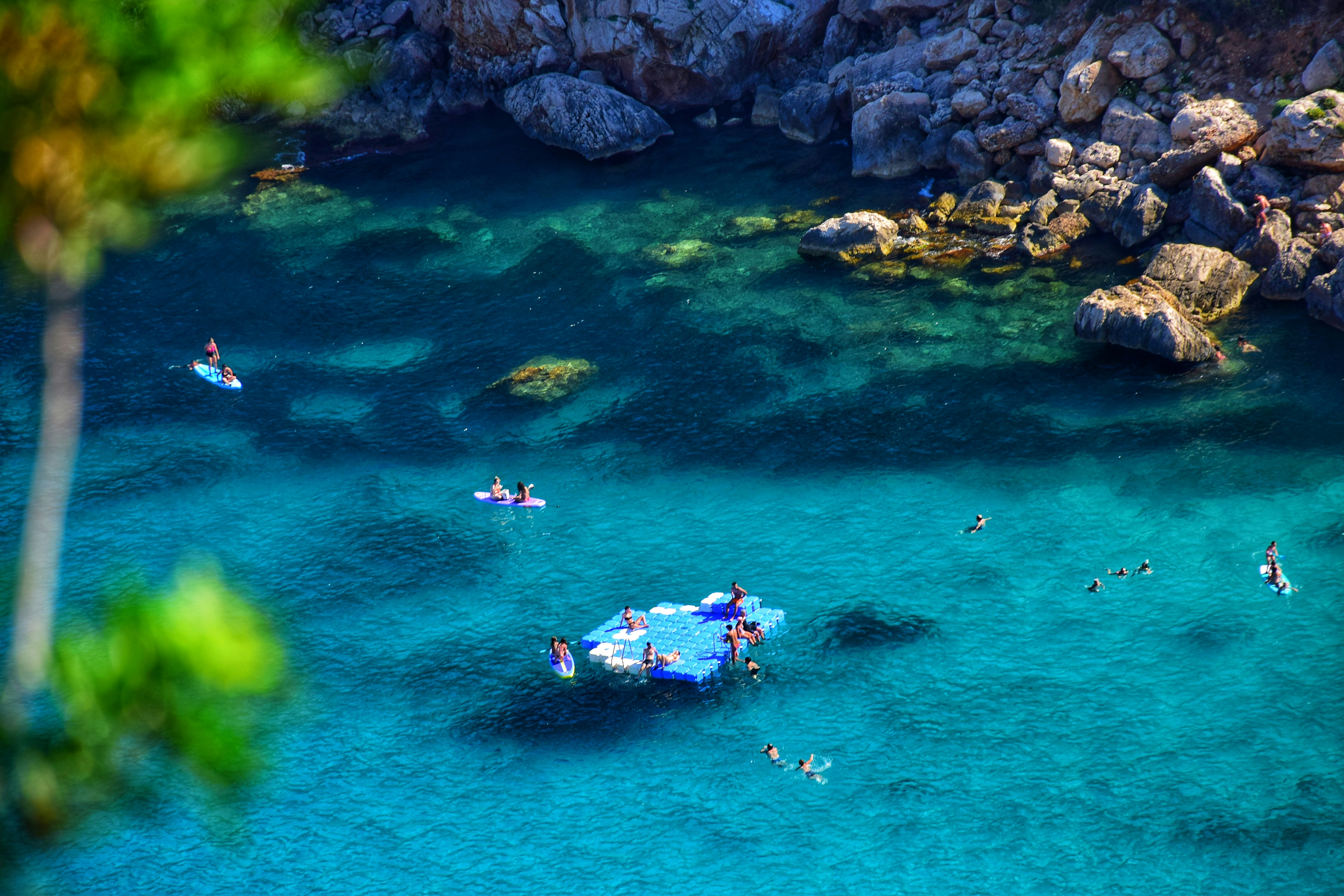 Turquoise Cove: A Floating Picnic on Clear Caribbean Waters