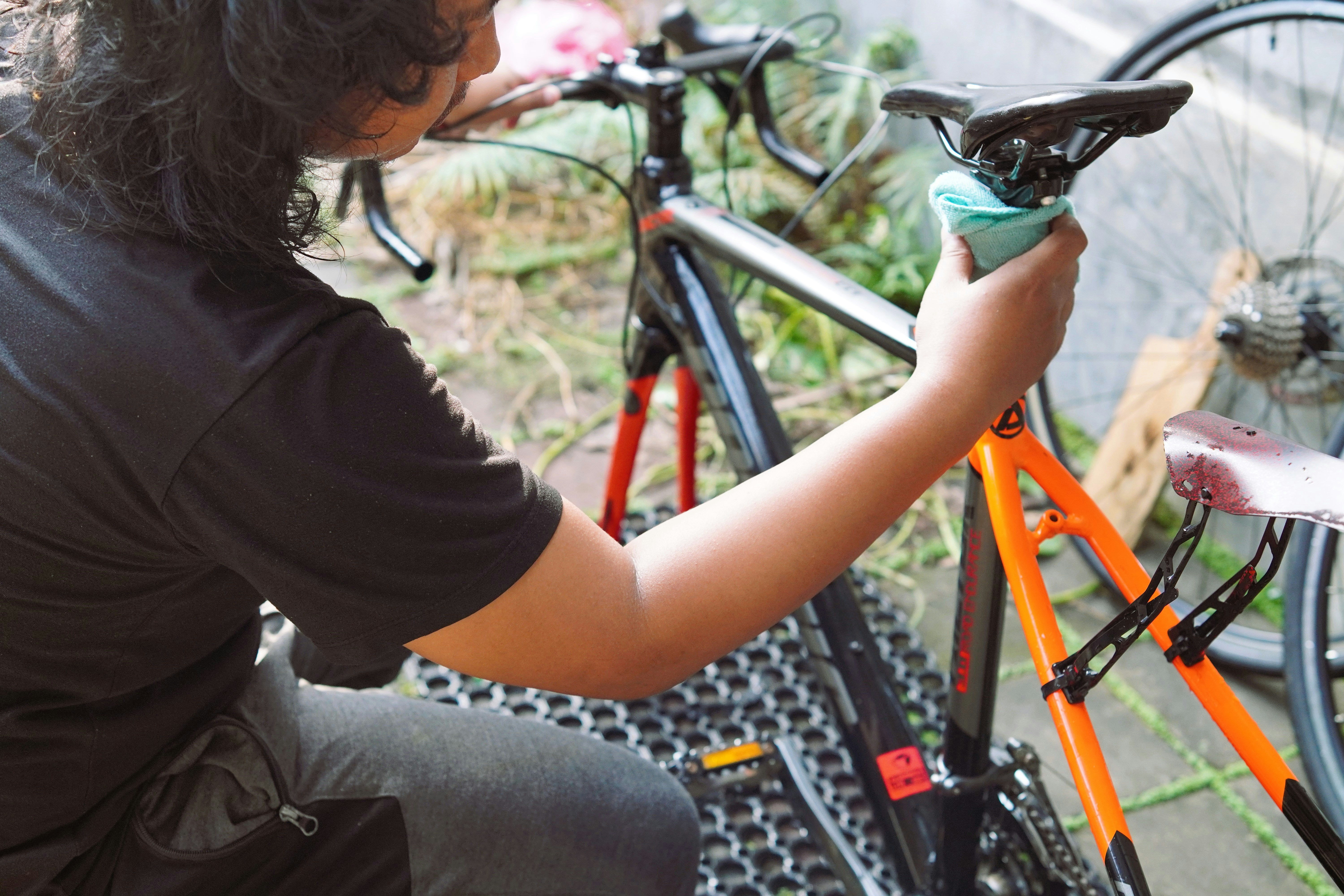 Hands-on Tune-Up: A Bike Serviced in a Quiet Backyard