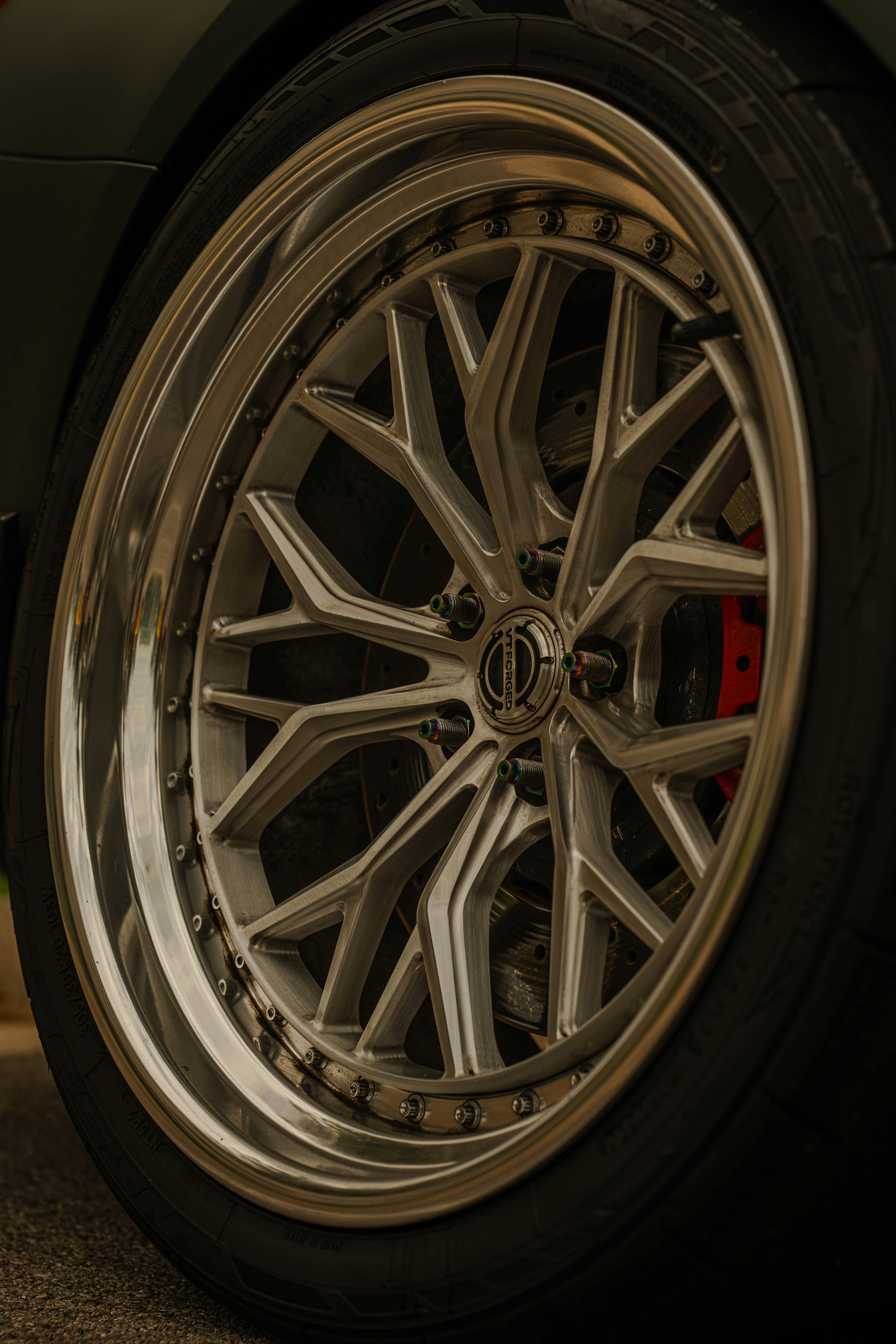 Precision in Motion: A Close-Up of the Wheel’s Intricate Alloy Architecture