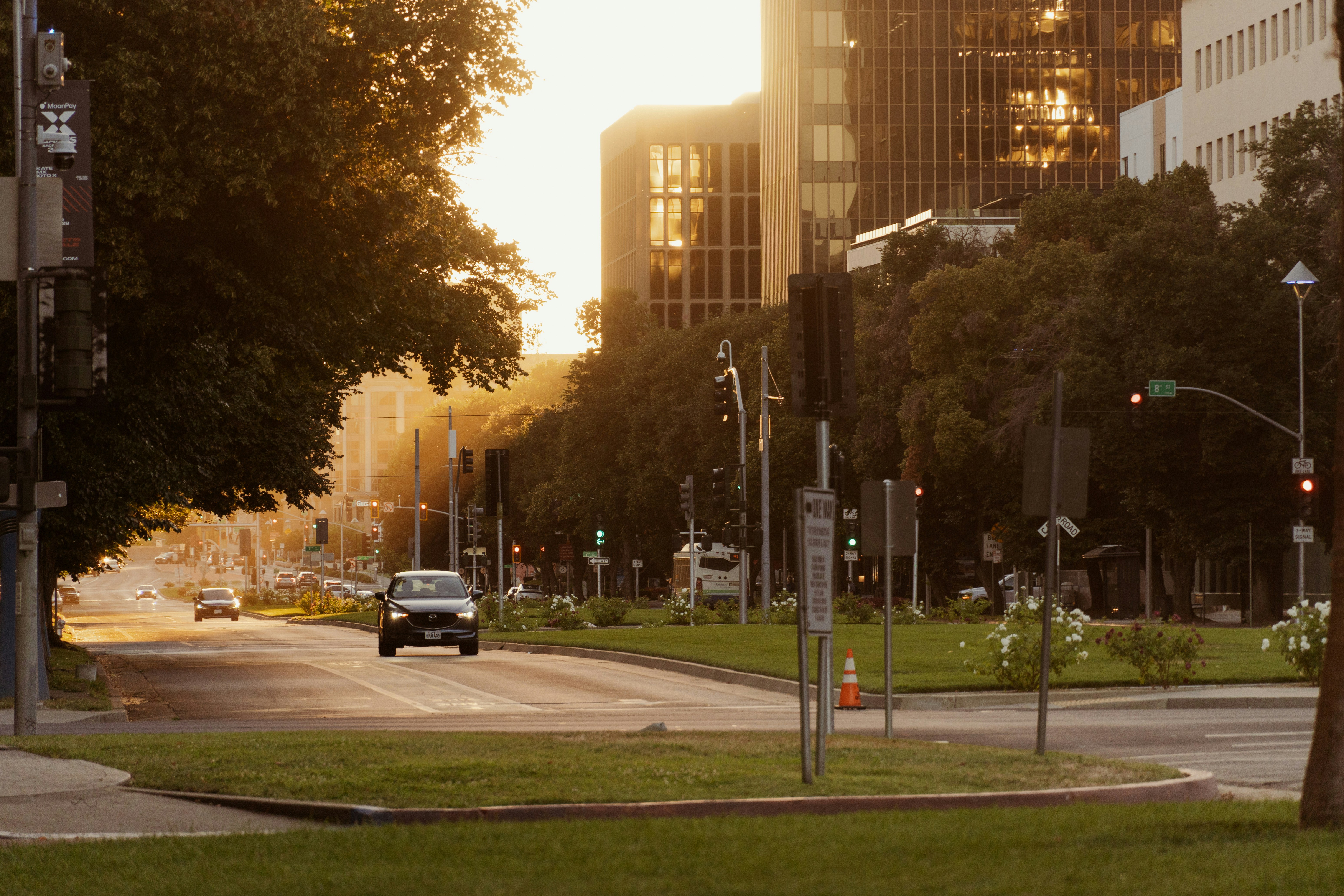 Late Afternoon Lane: Golden Light on a Quiet Urban Street