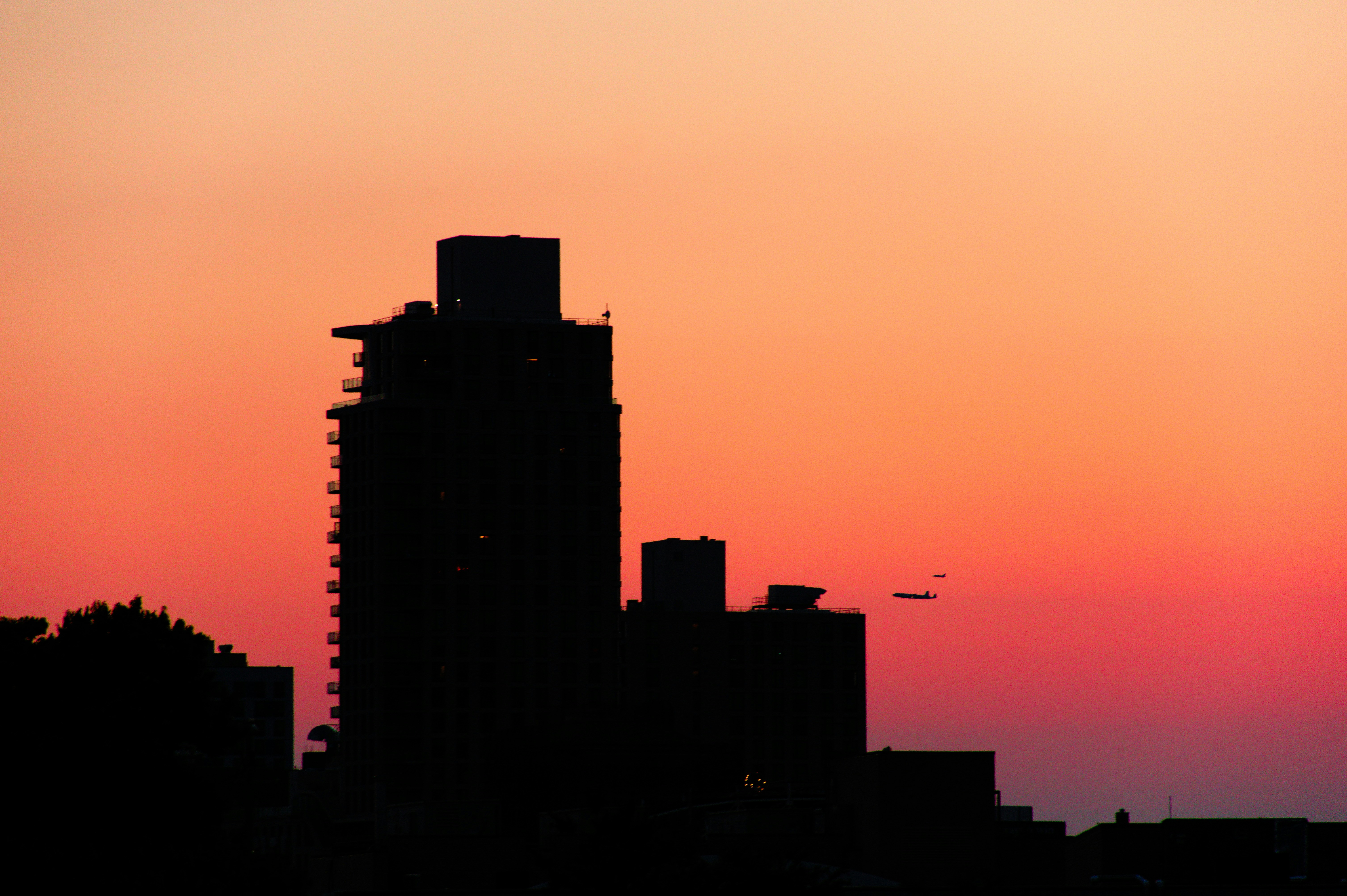 City Skyline Silhouette at Sunset