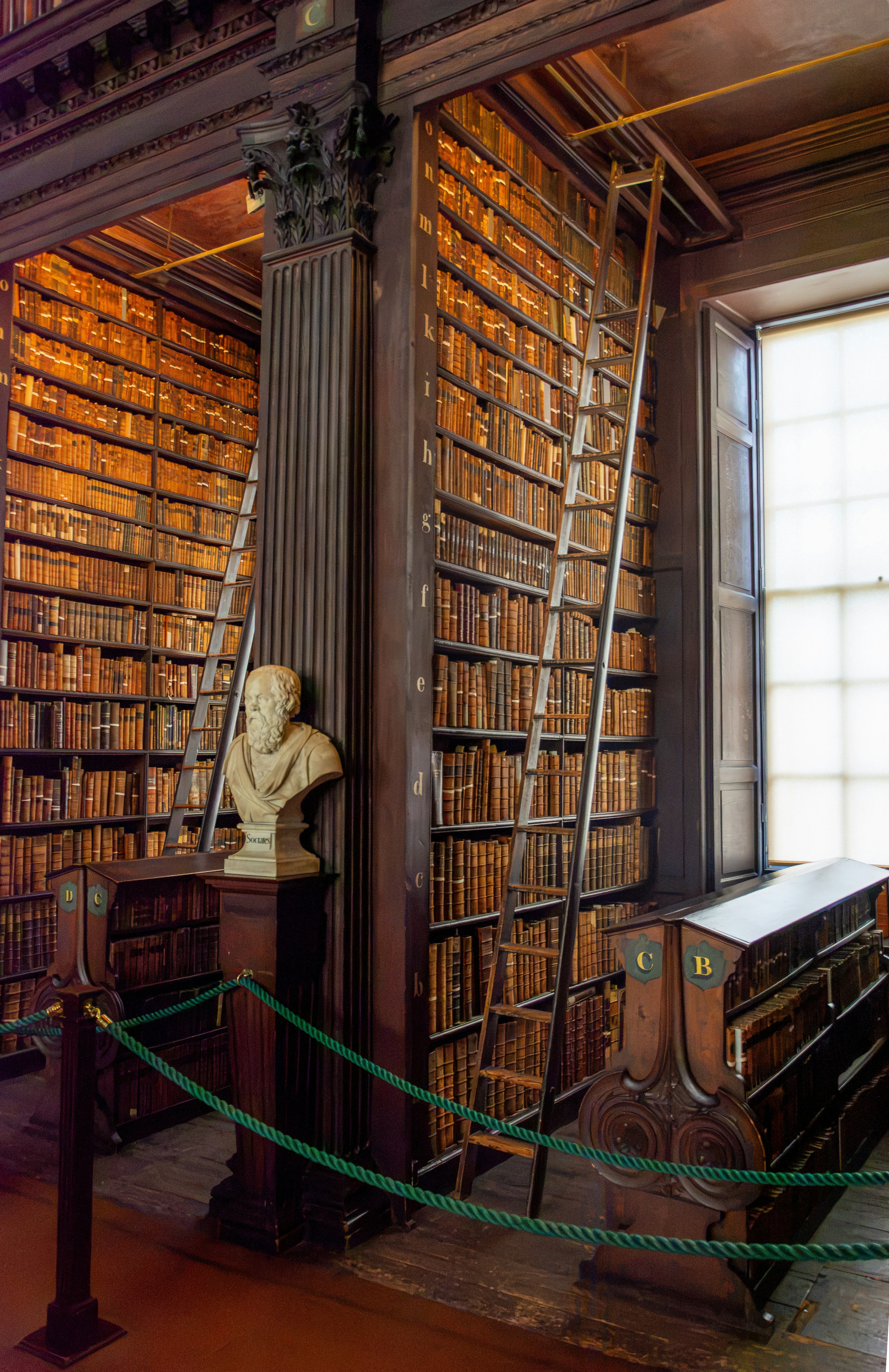 Towering tomes and a bronze bust: an old library’s vertical chorus