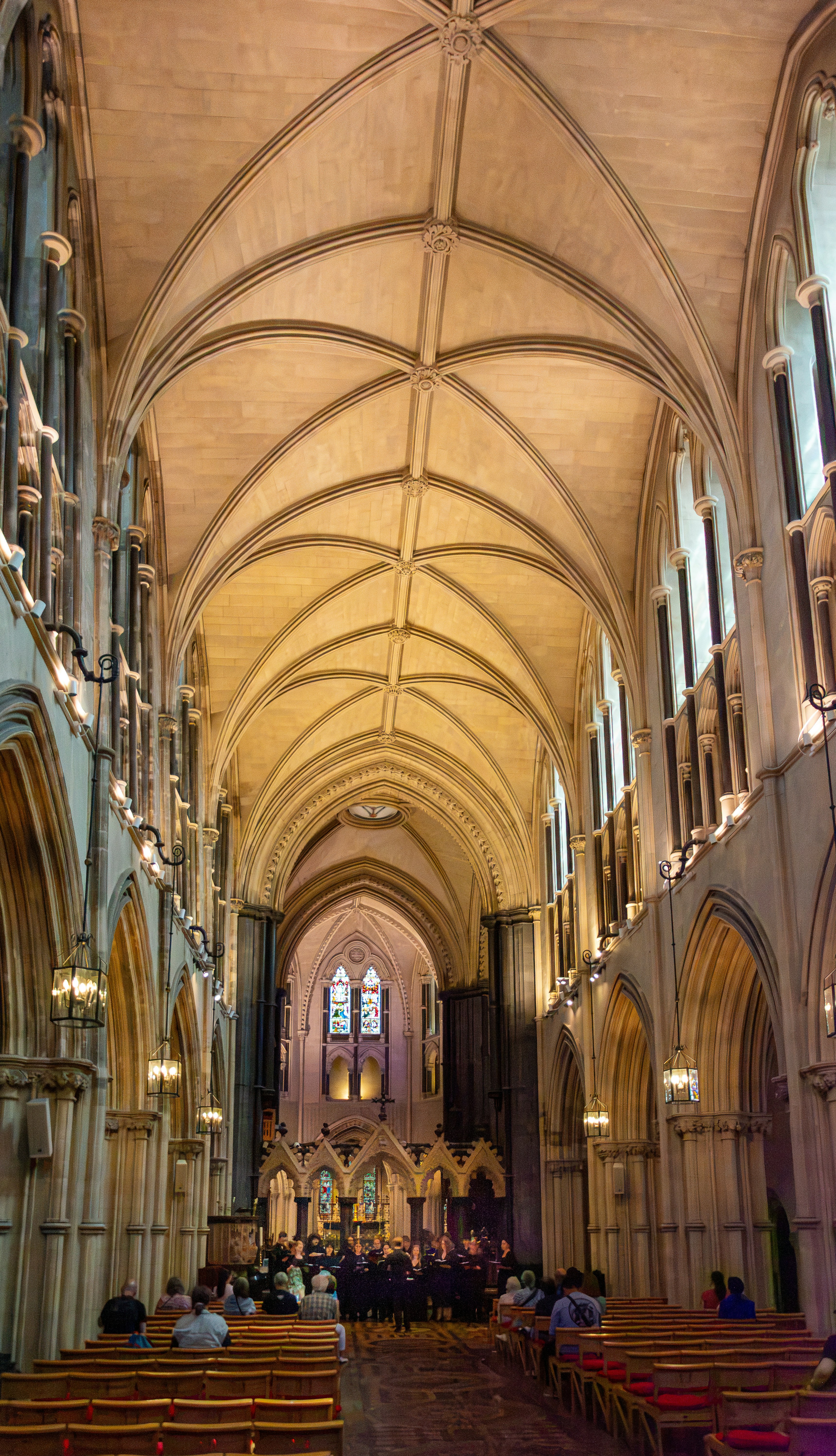 Gothic Vaults of Light: A Quiet Nave Recedes into Choir