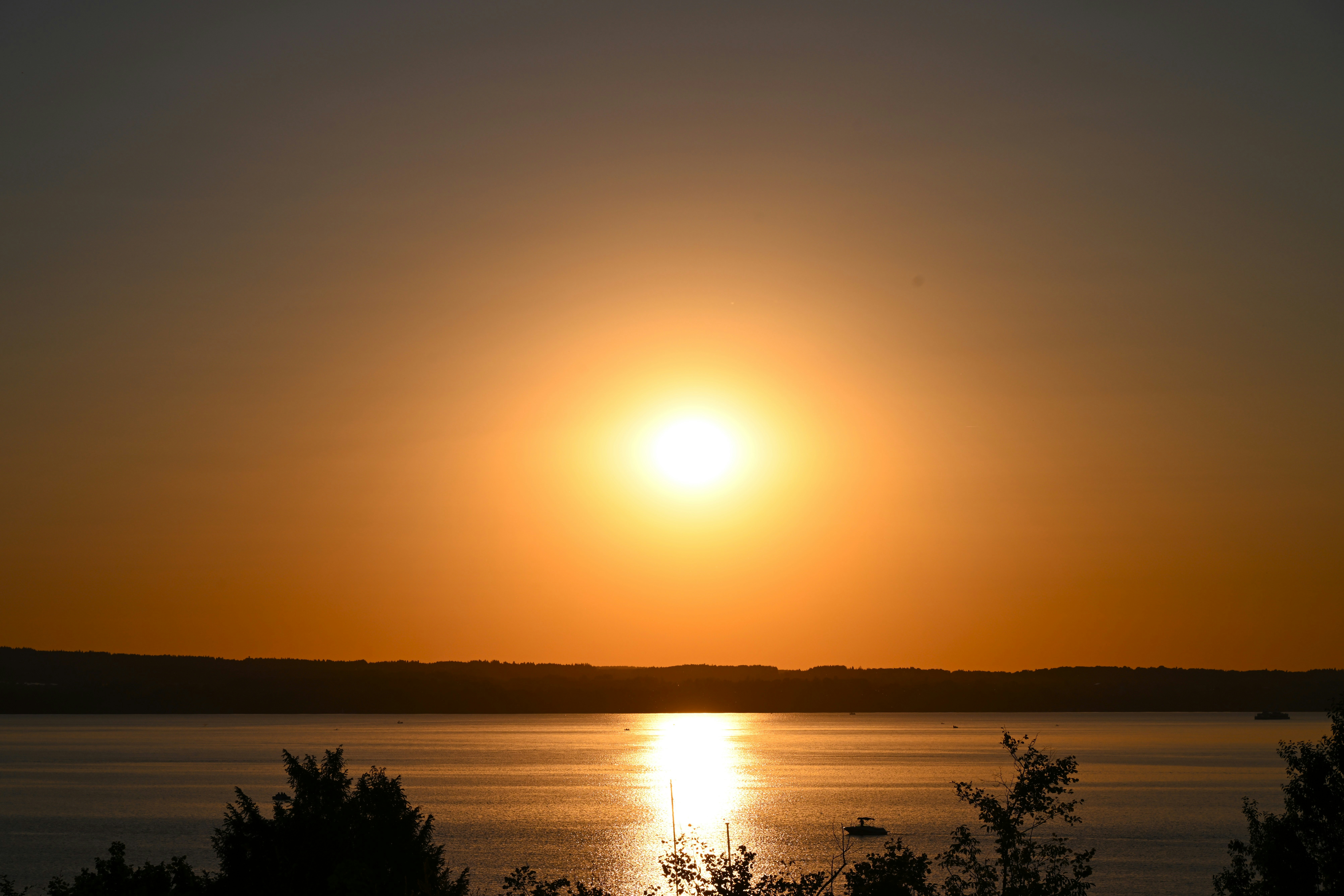 Golden Meridian Over Quiet Water