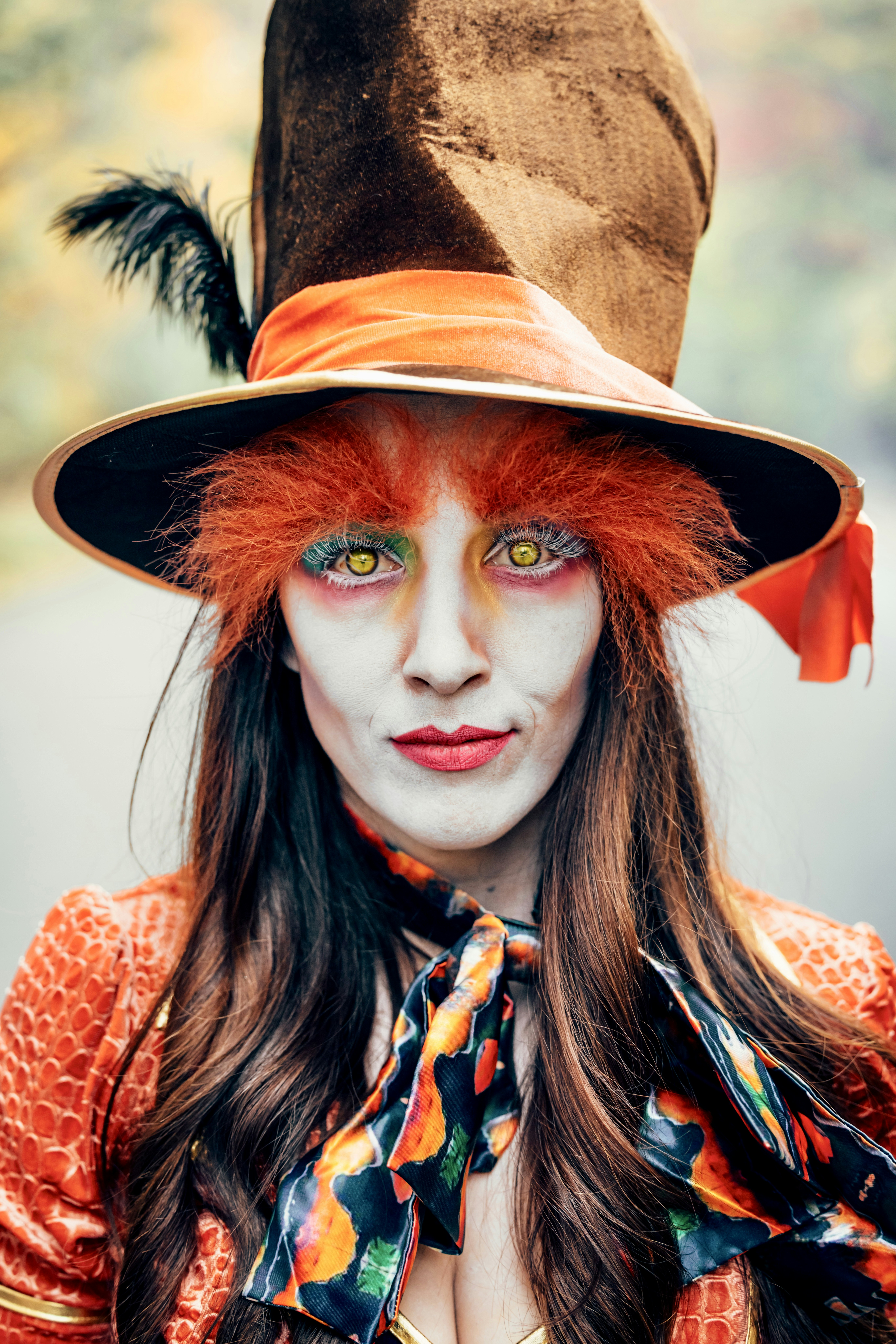 Whimsical Witch Portrait: Stare of Autumn Costume Magic