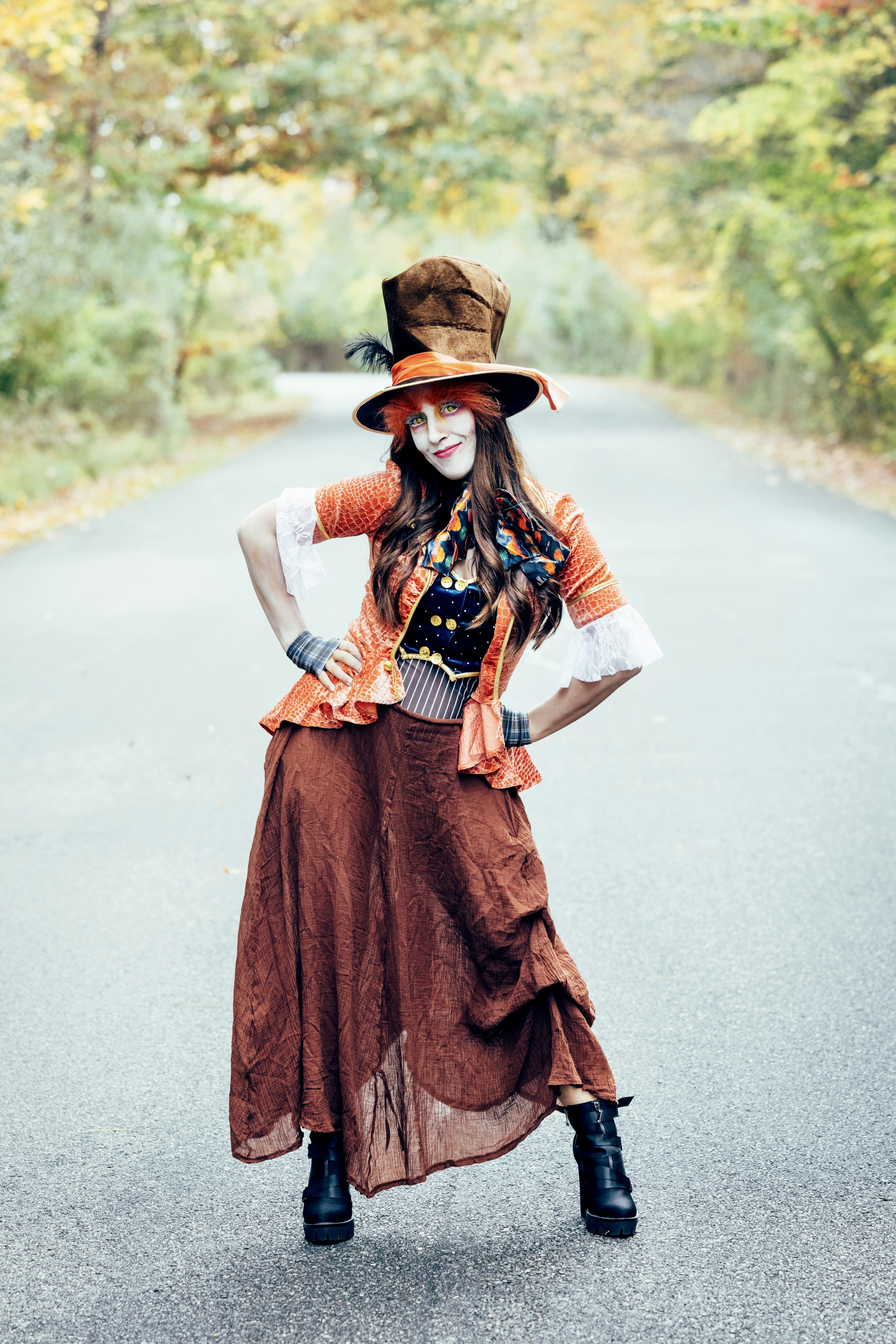 Stepping Out in Autumn Tones: A Velvet Victorian Moment