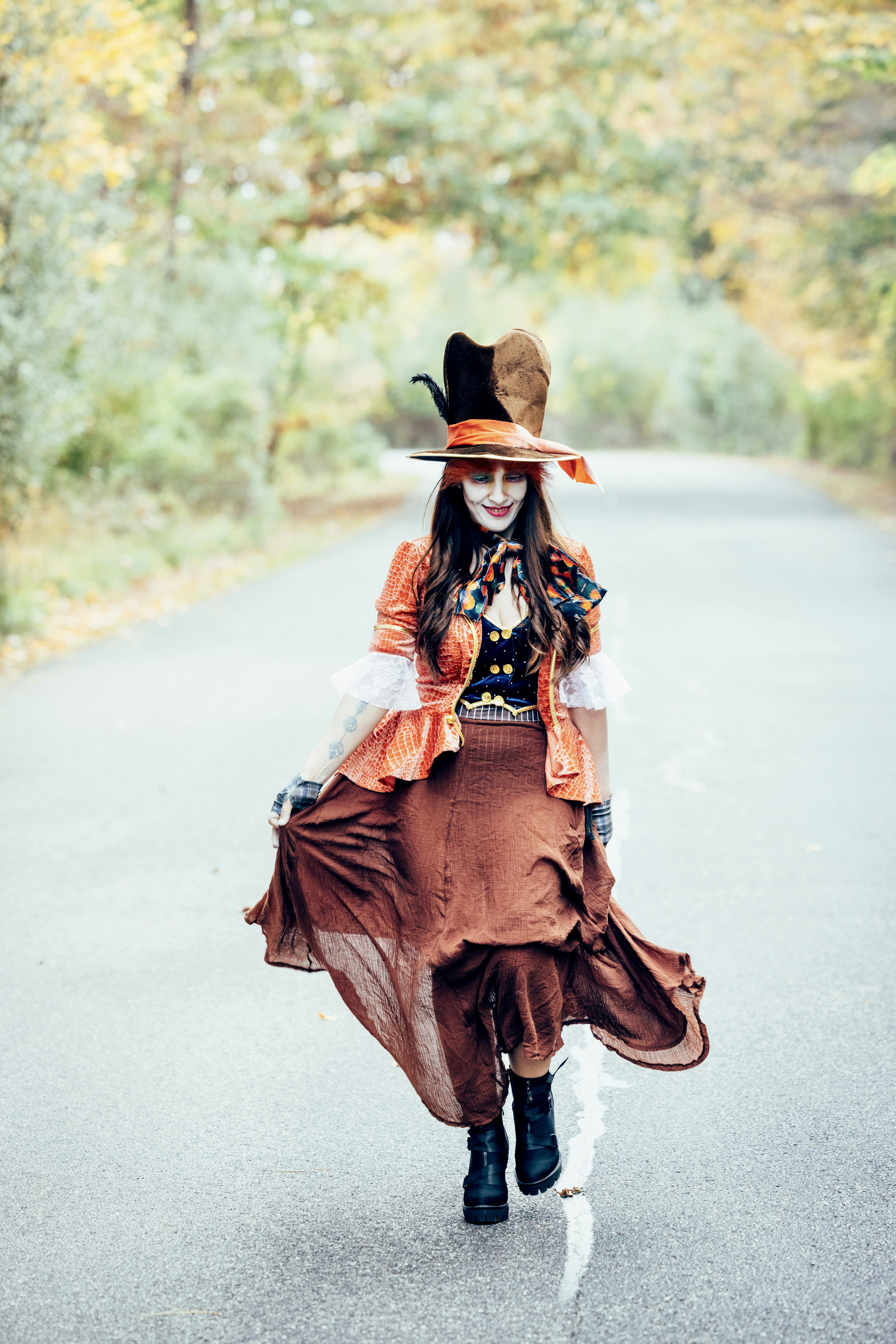 Midway on the Lane: A Witch in Autumnward Attire