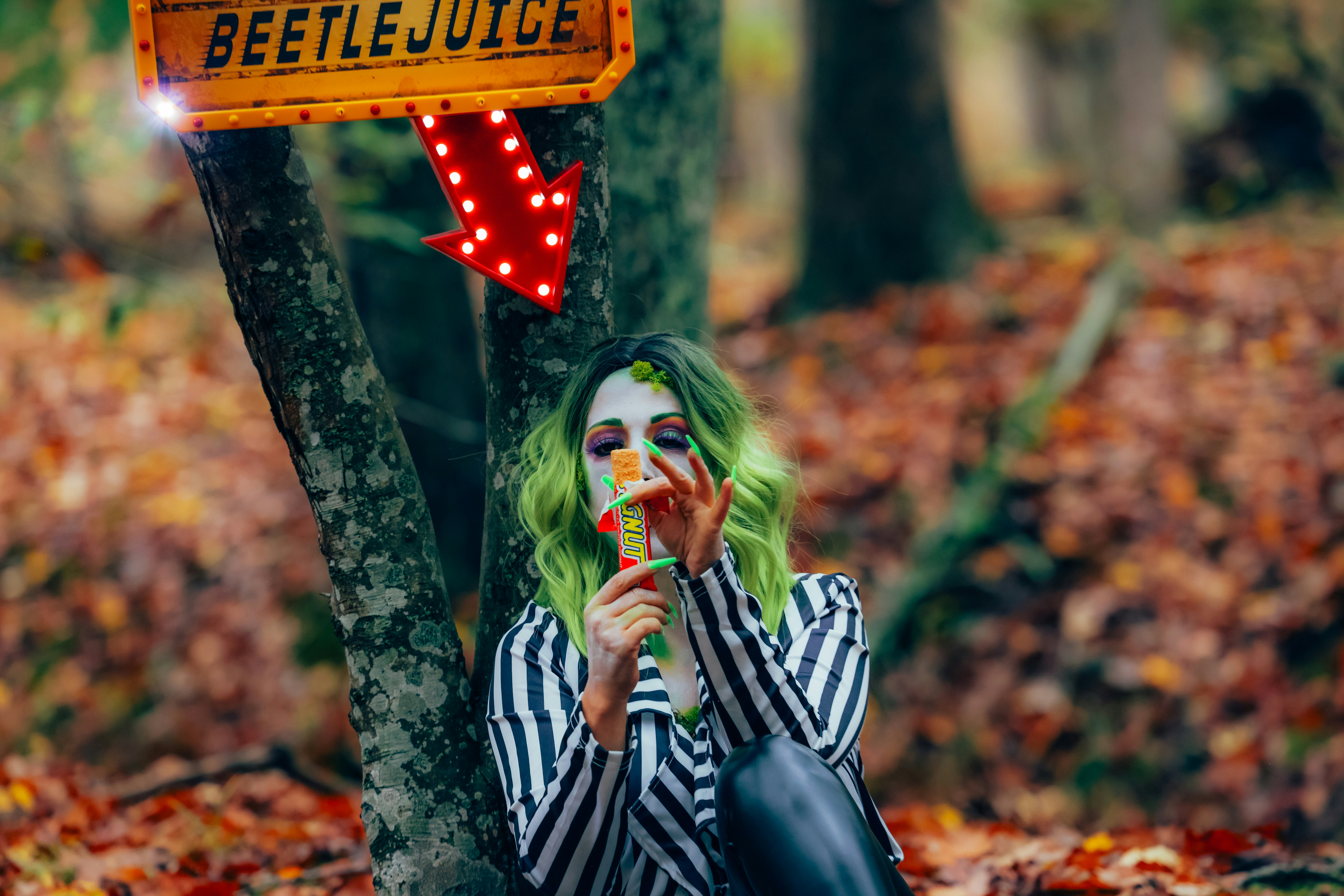 Beetle Juice Signpost and Neon Youth