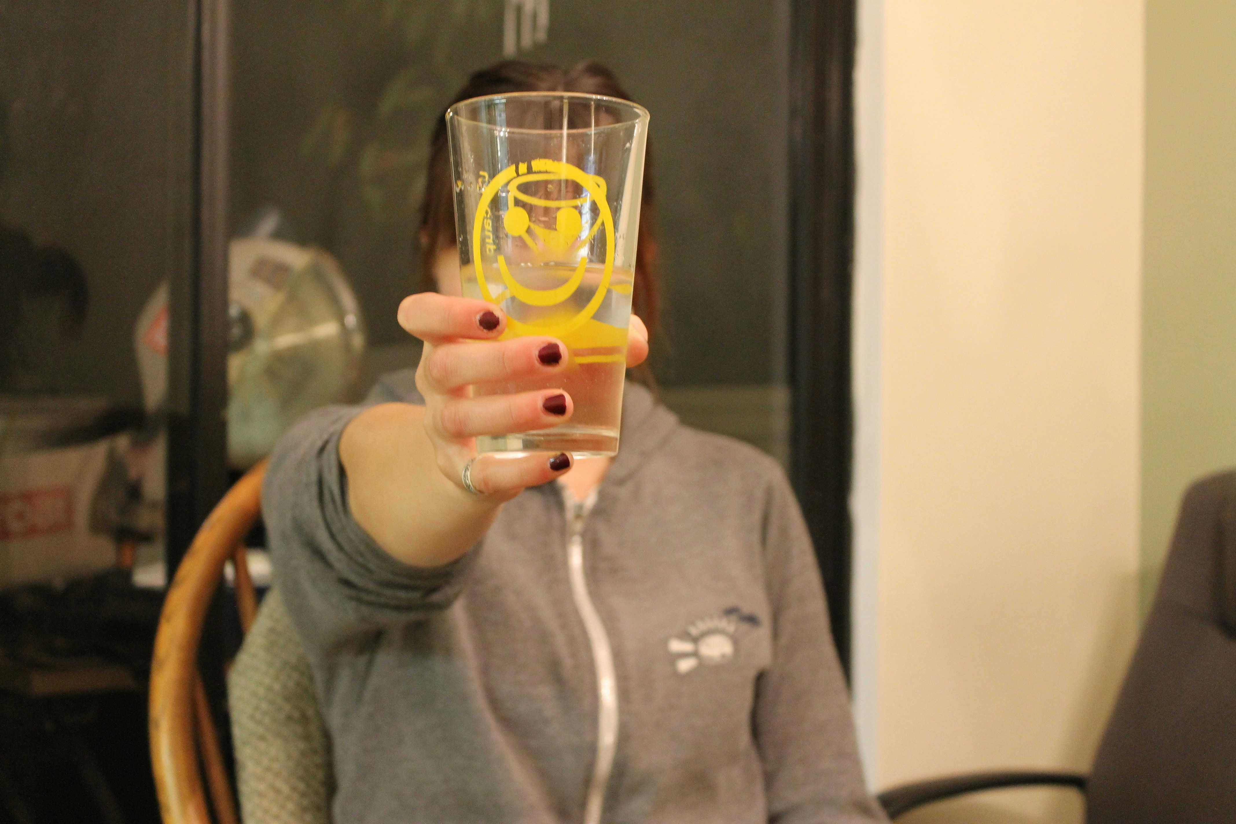 Toast of the Evening: A Glass Centered in Focus
