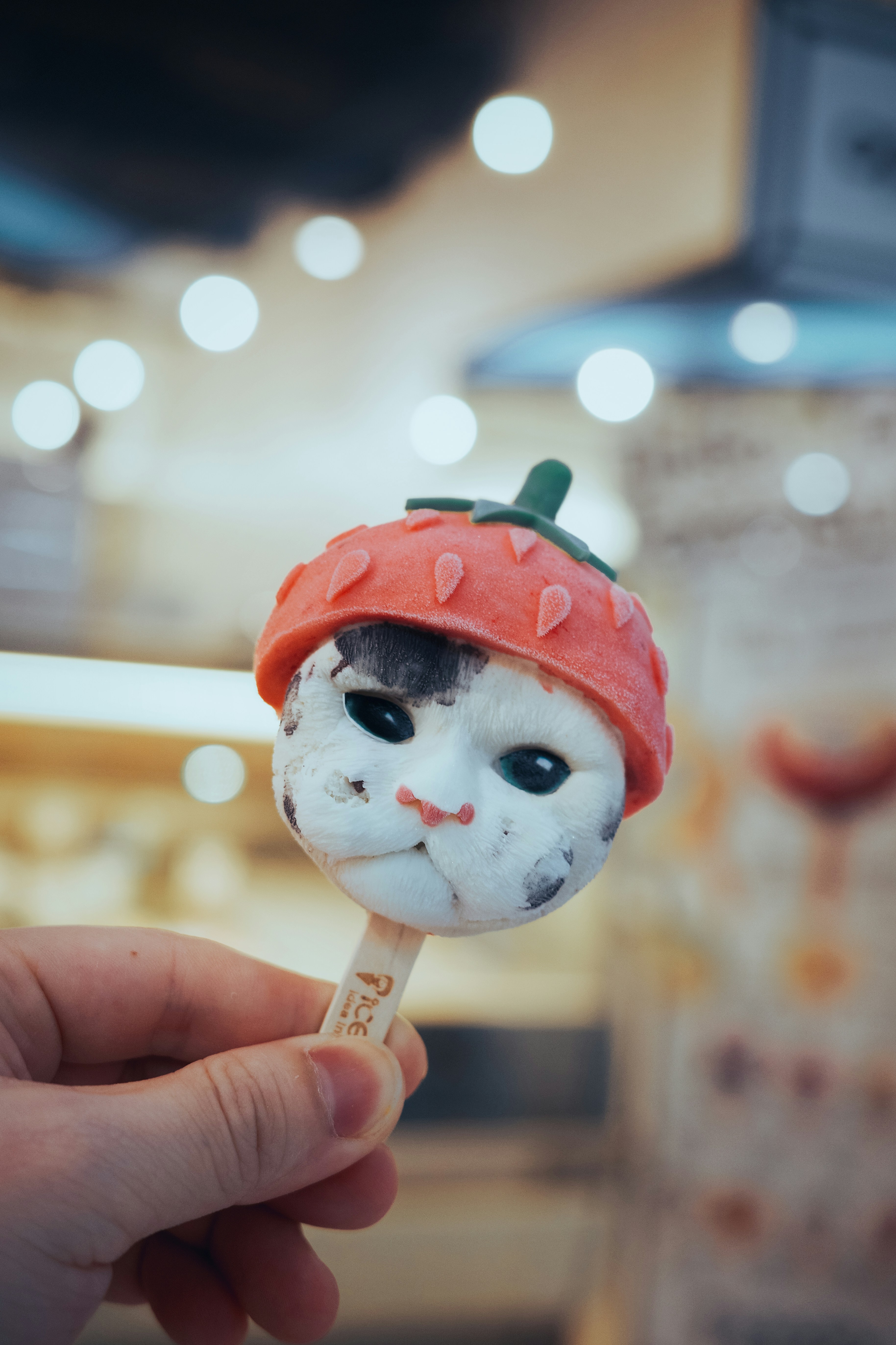 Strawberry-topped Ice Cream Portrait