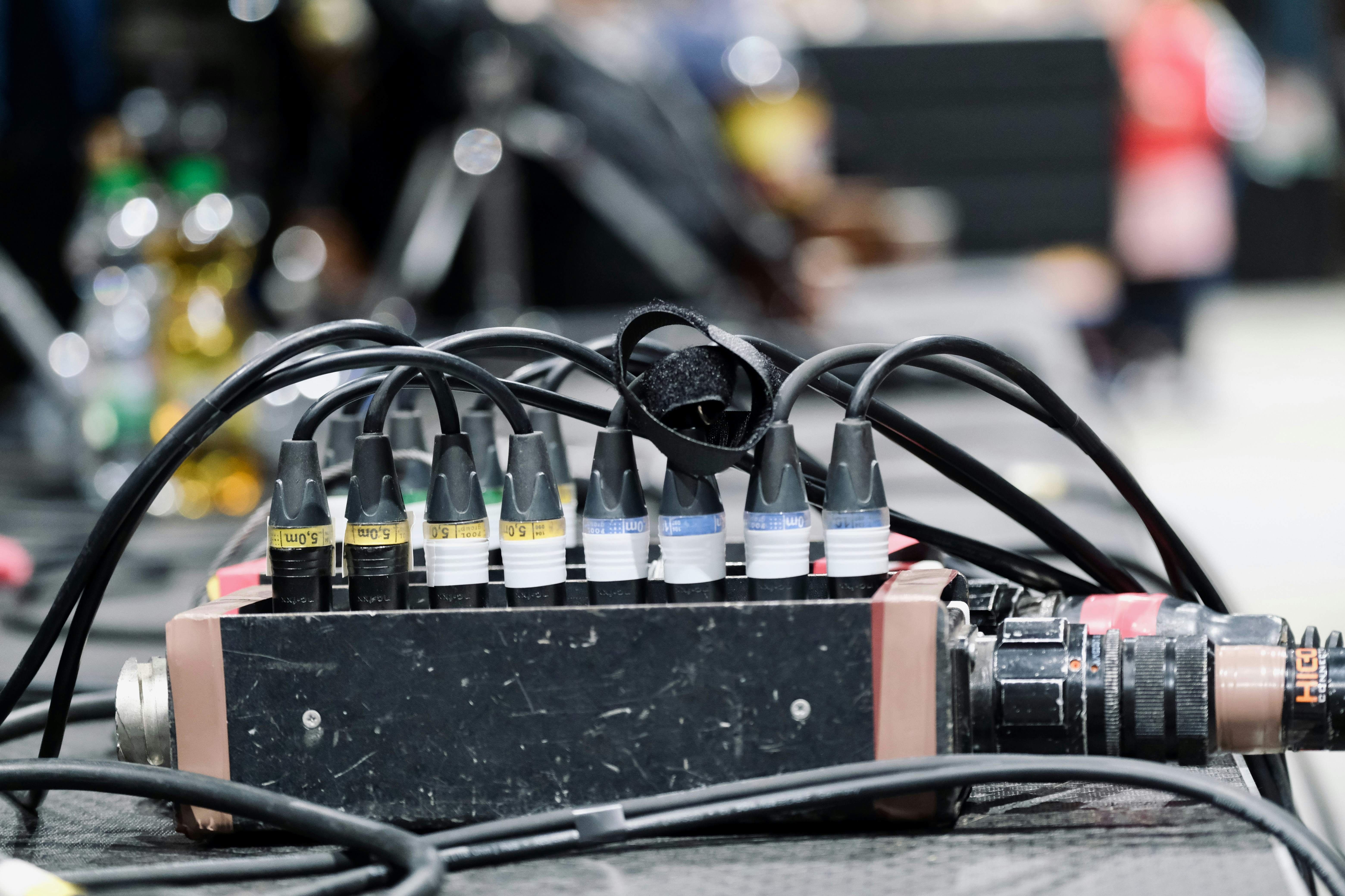 Cable Harness Symphony: A Close-Up of the Audio Interface in Action