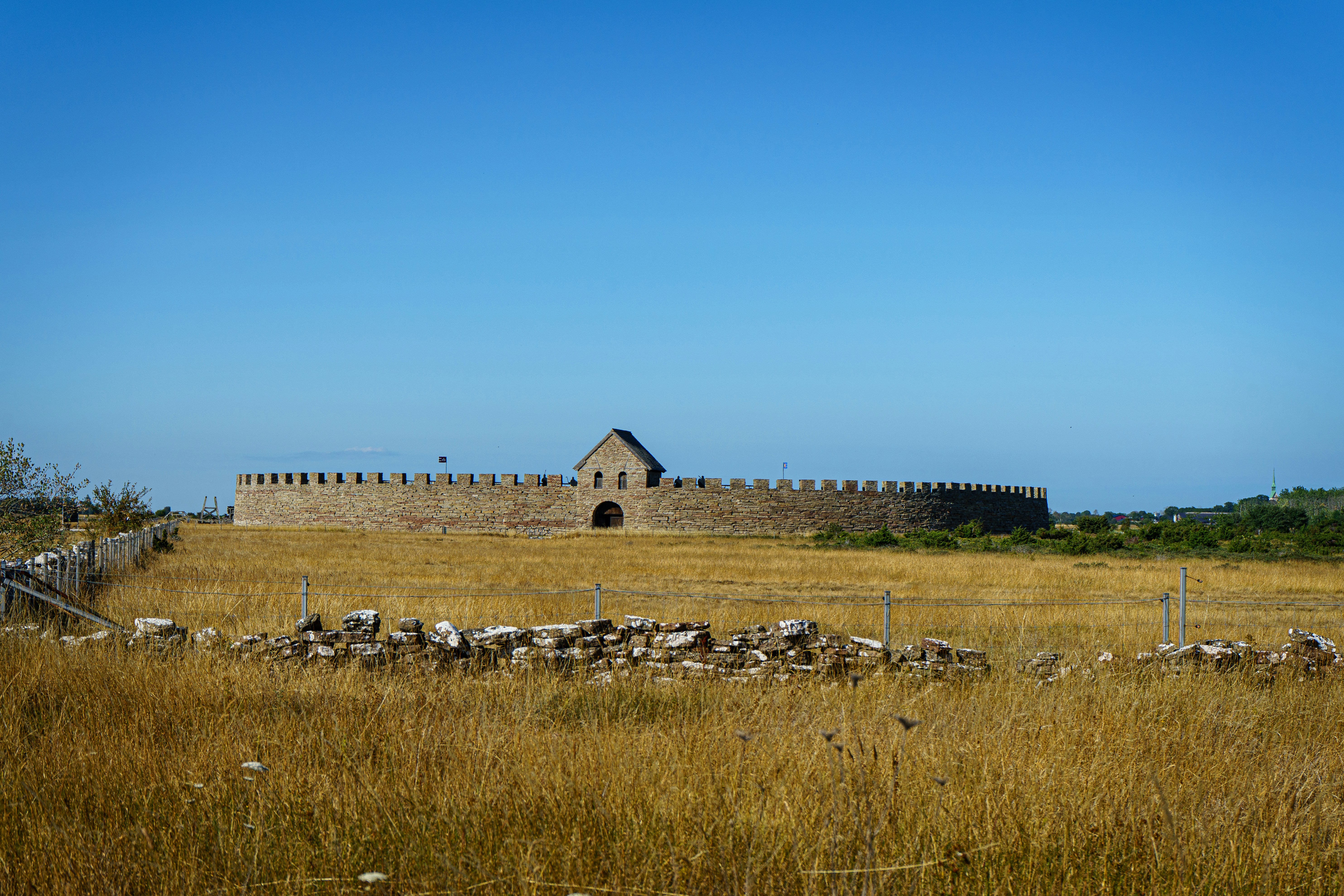 Stone Bastion under a Wide Open Sky