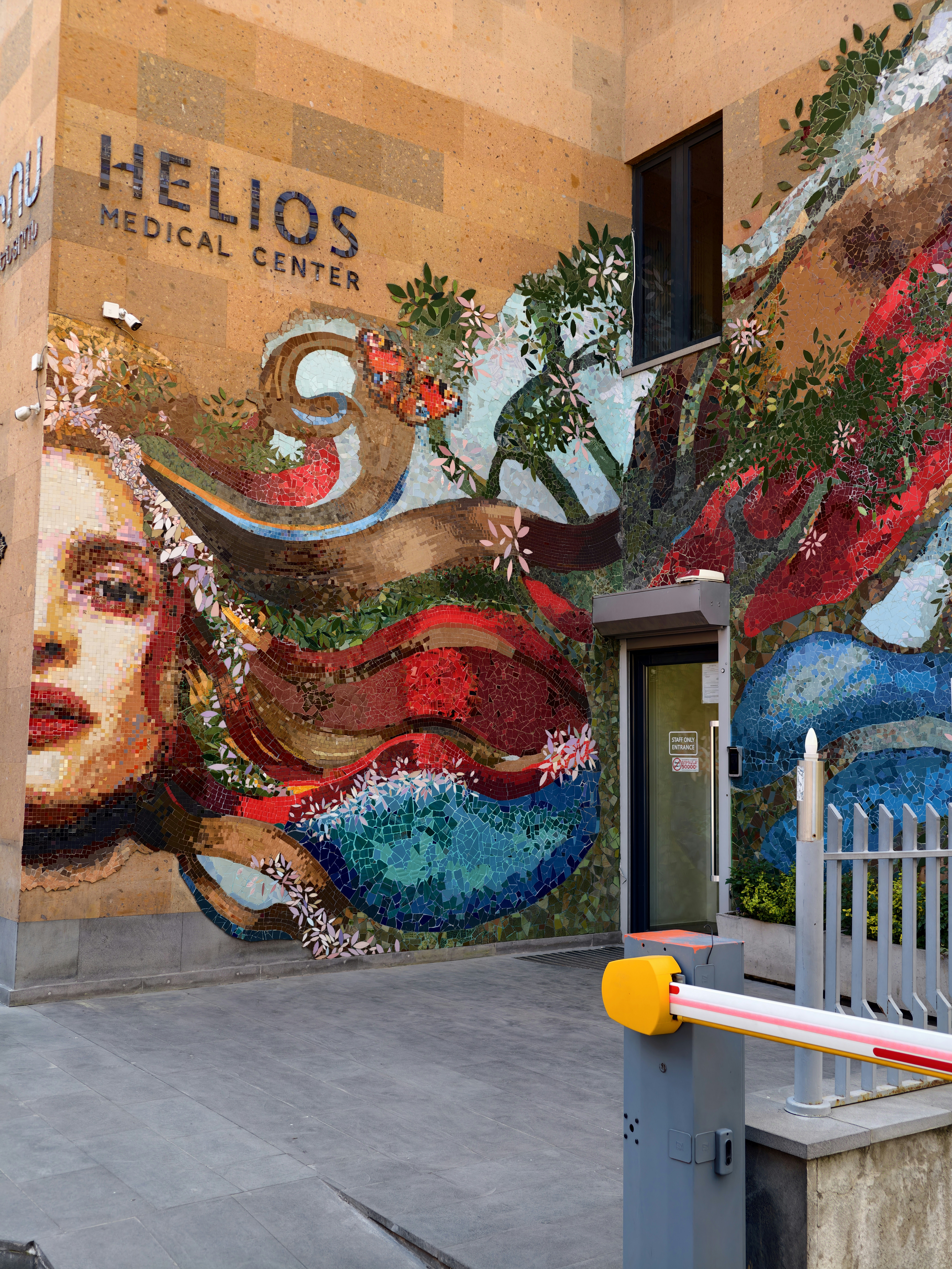 Colorful Mosaic Façade at Helios Medical Center