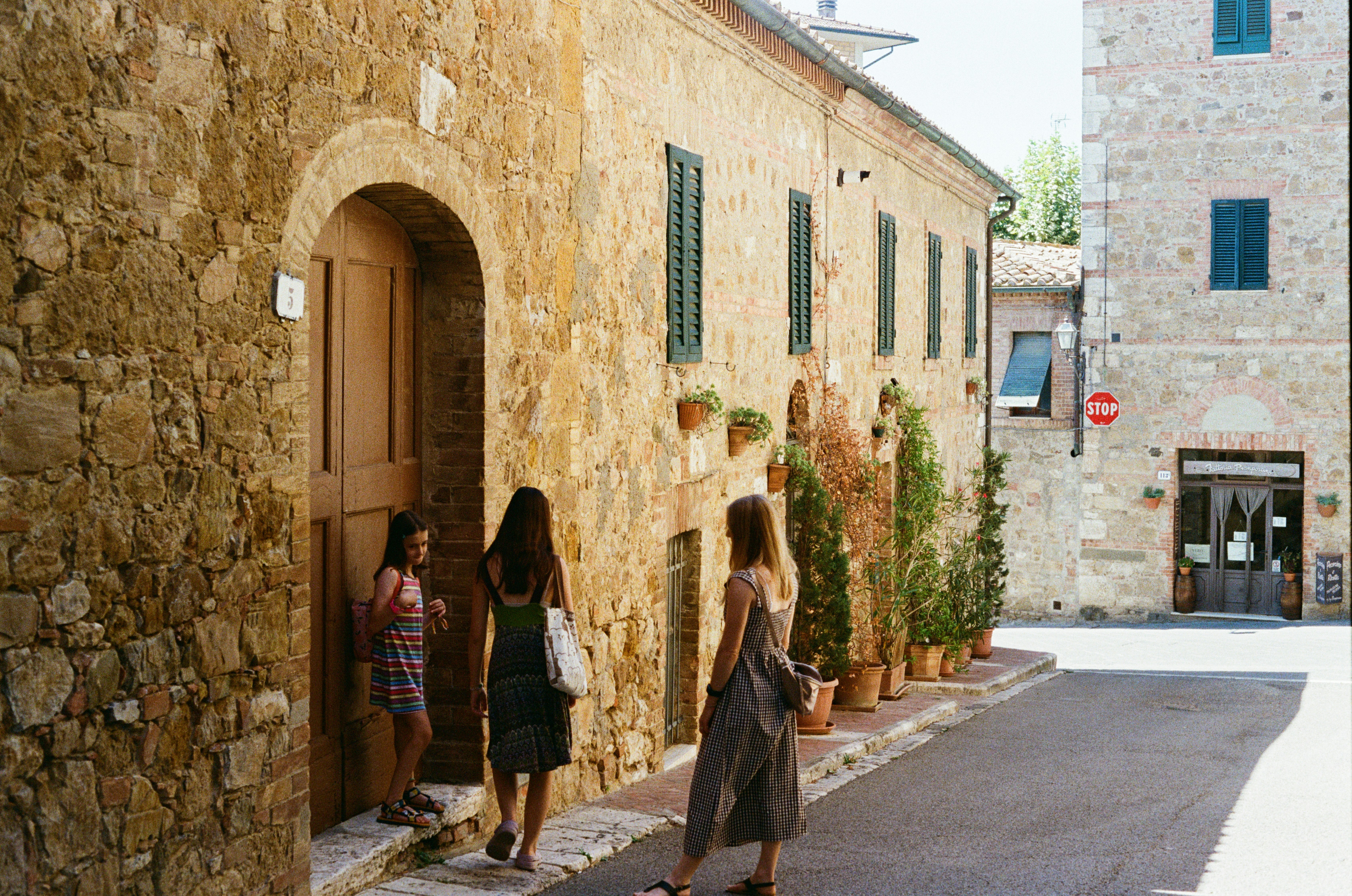 Sunlit Lane of Stone and Steps