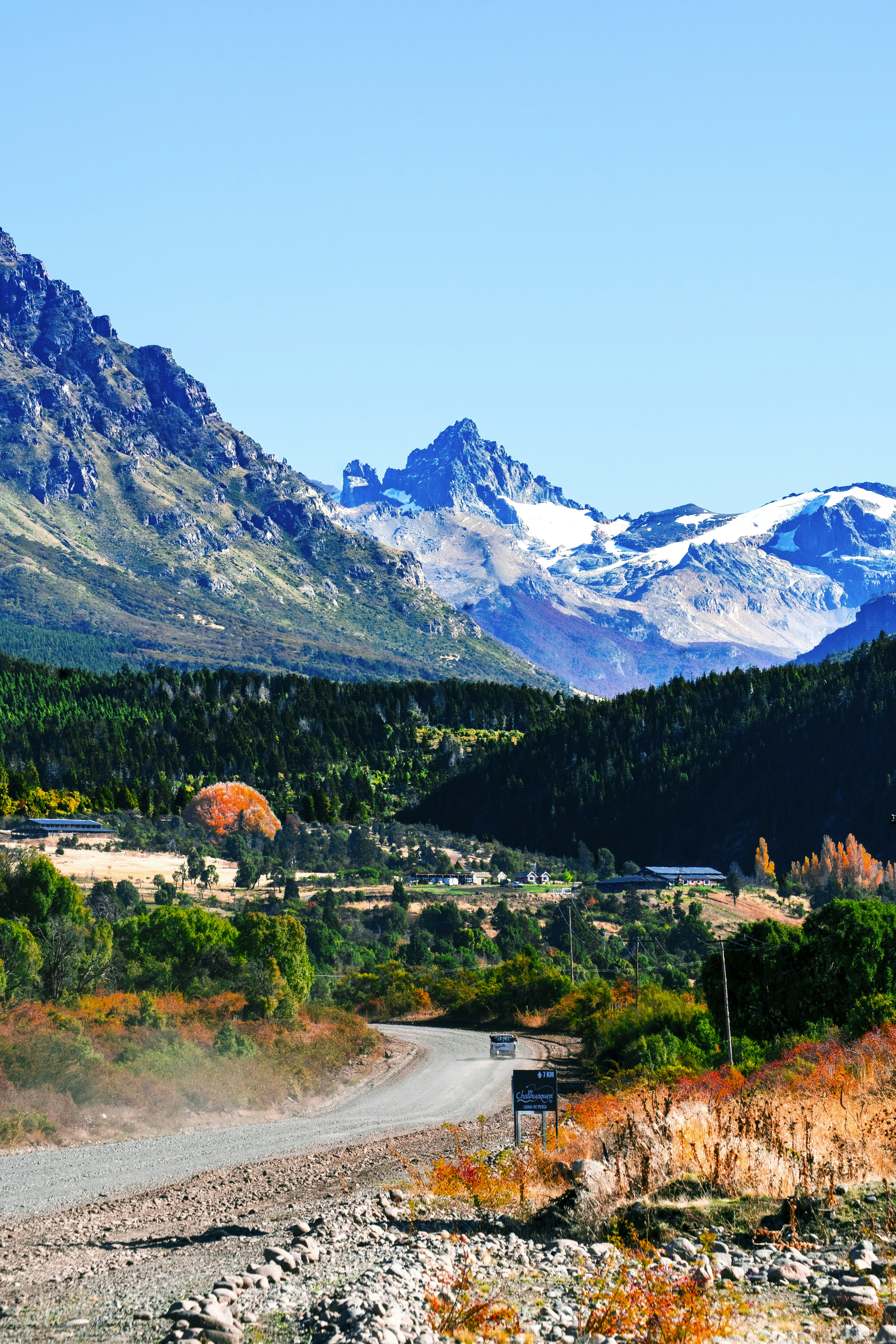Dusty Road to a Snow-Capped Horizon