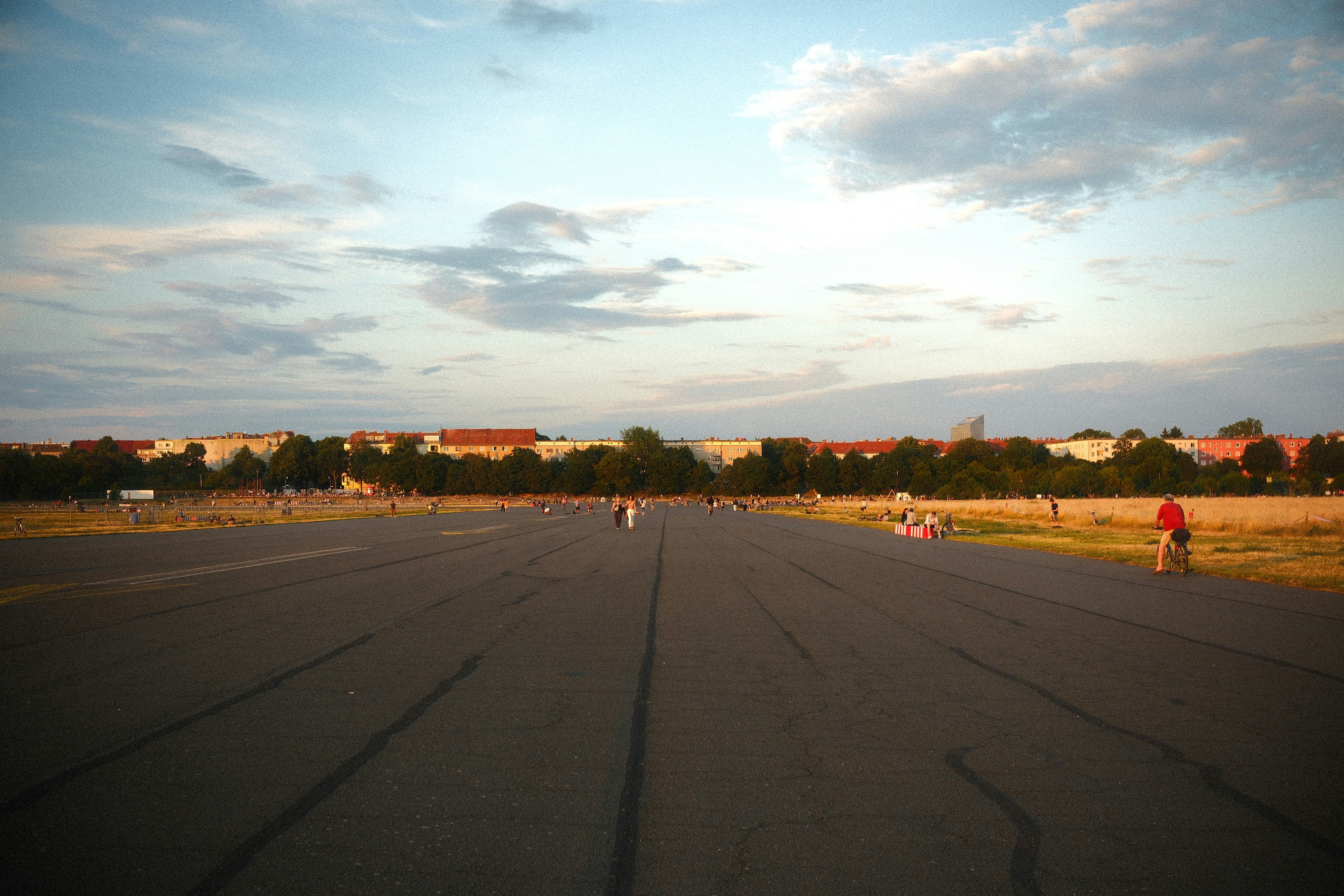 Hermetic Runway: Sunset Runway at the Airport Park