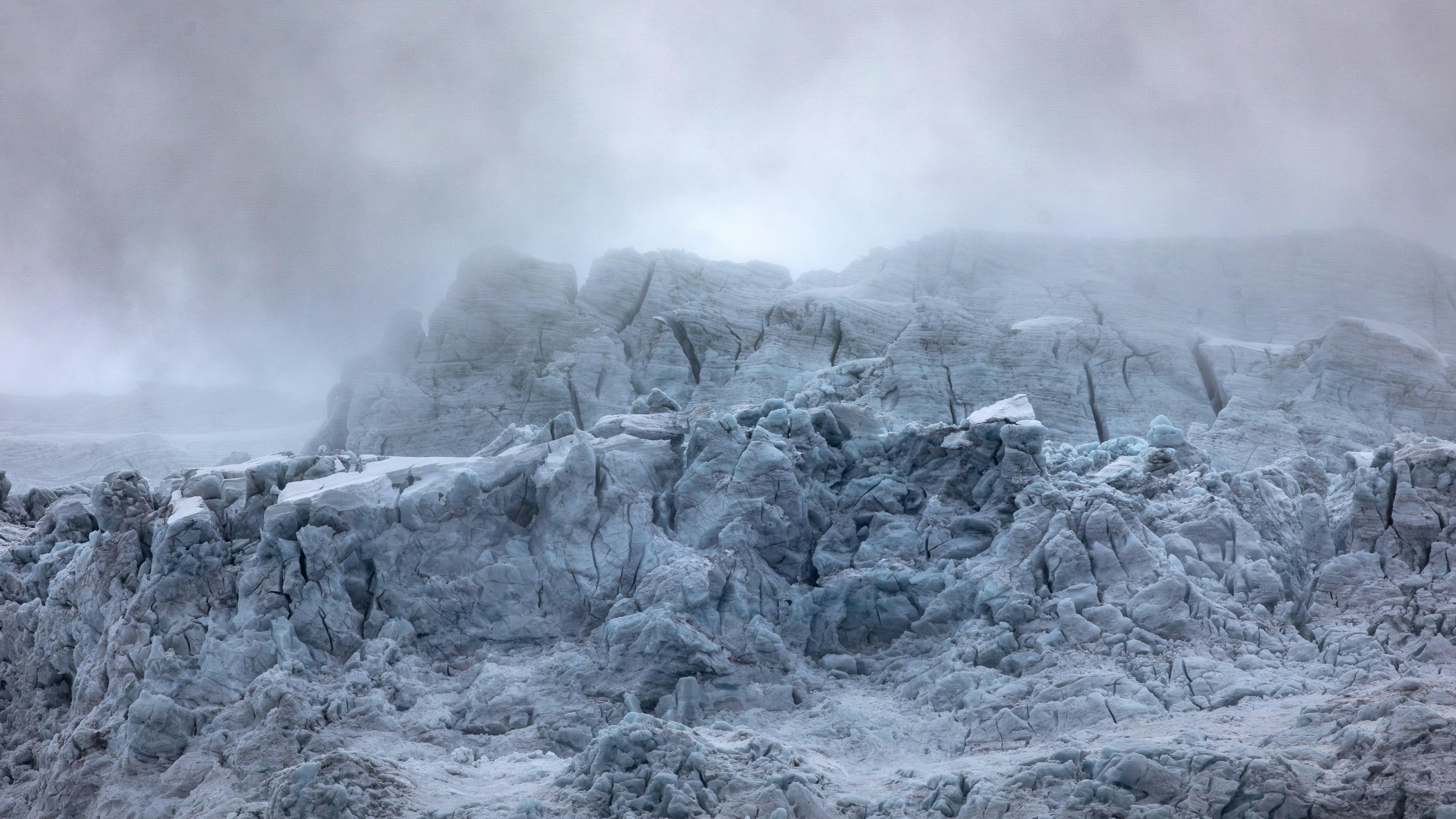 Frozen Noise: A Craggy Ledge Beneath Misty Steam