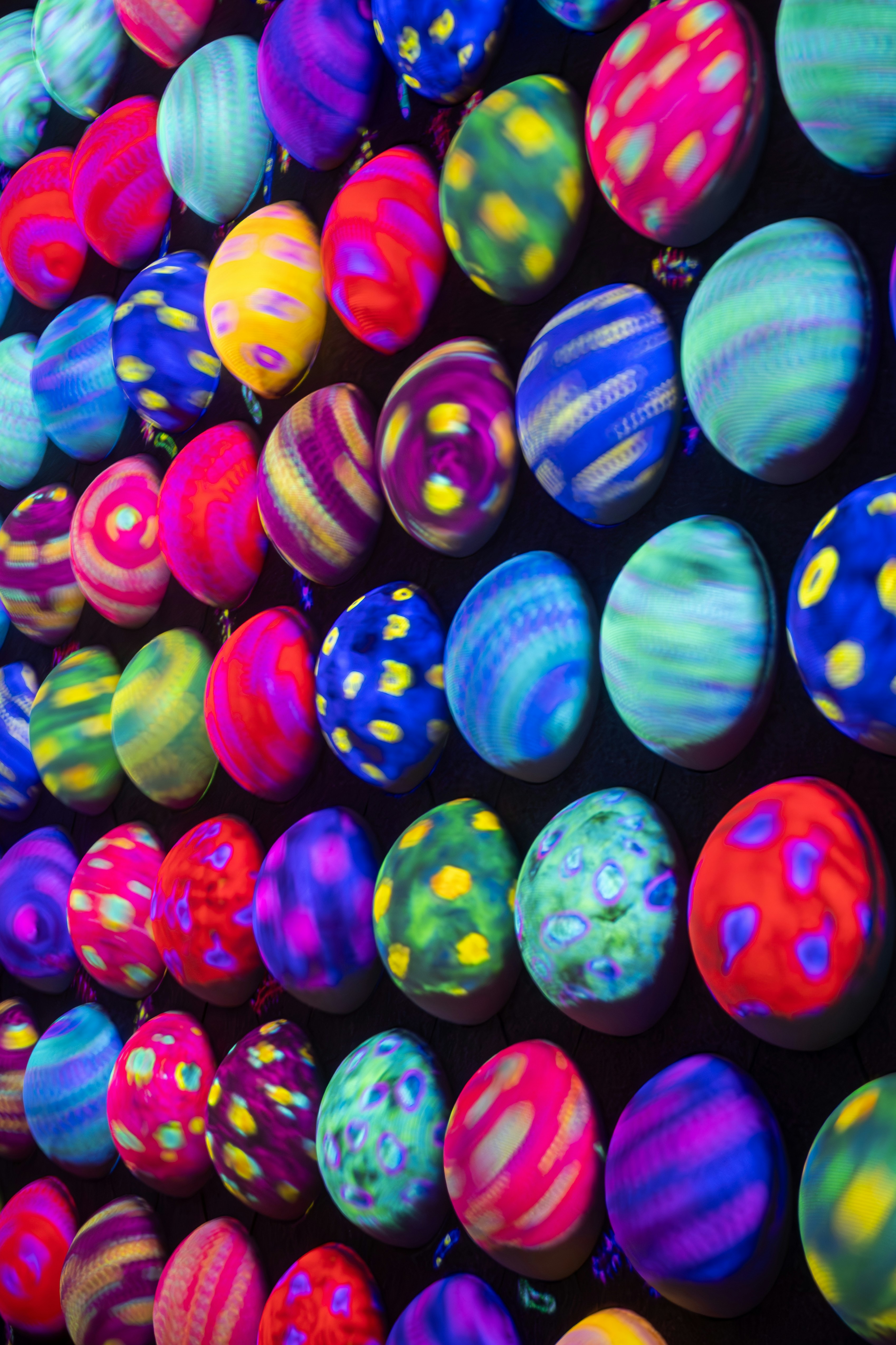 Vivid Easter Beads: A Sea of Tie-Dyed Orbs