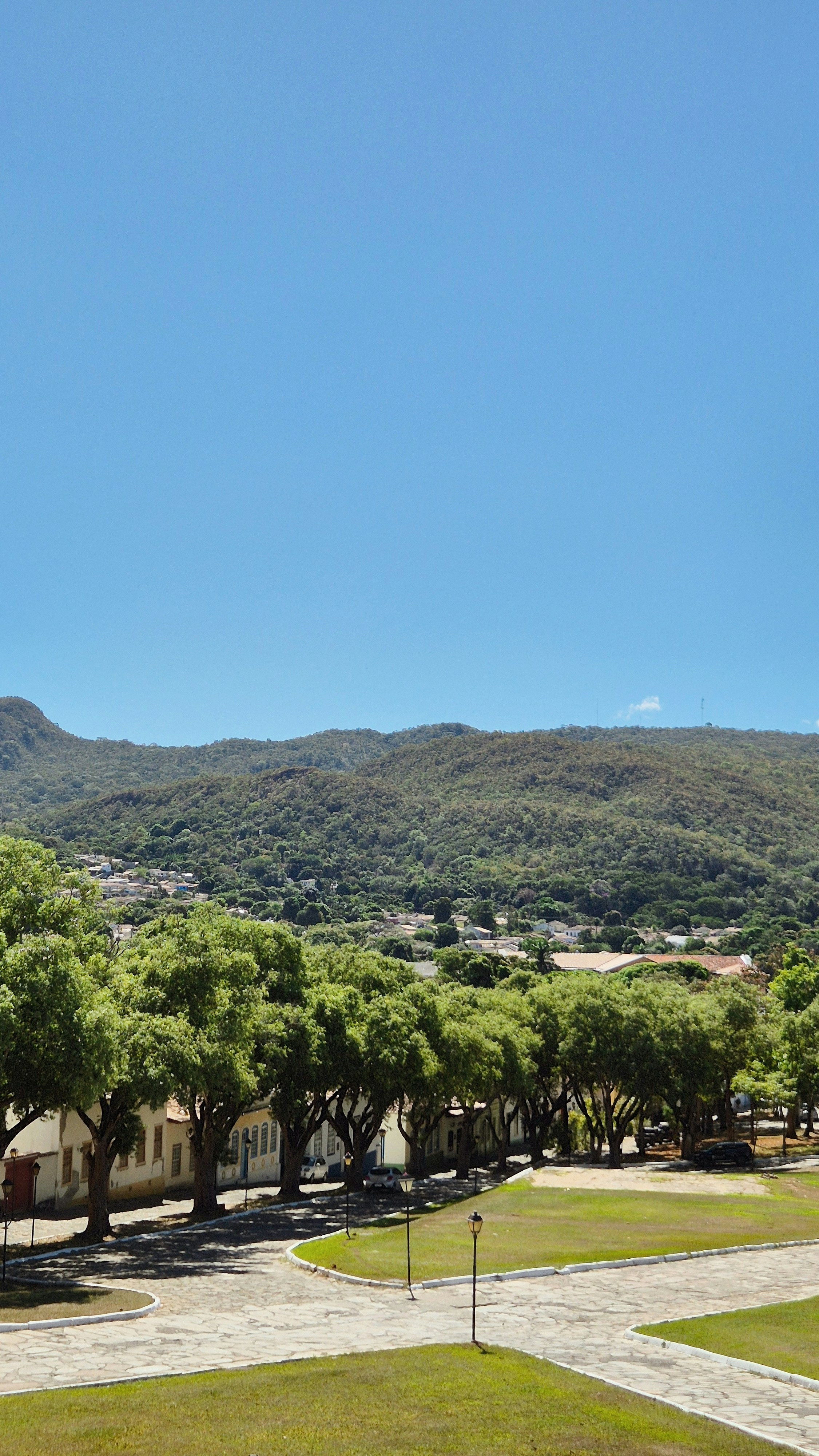 Village Crest under a Clear Sky
