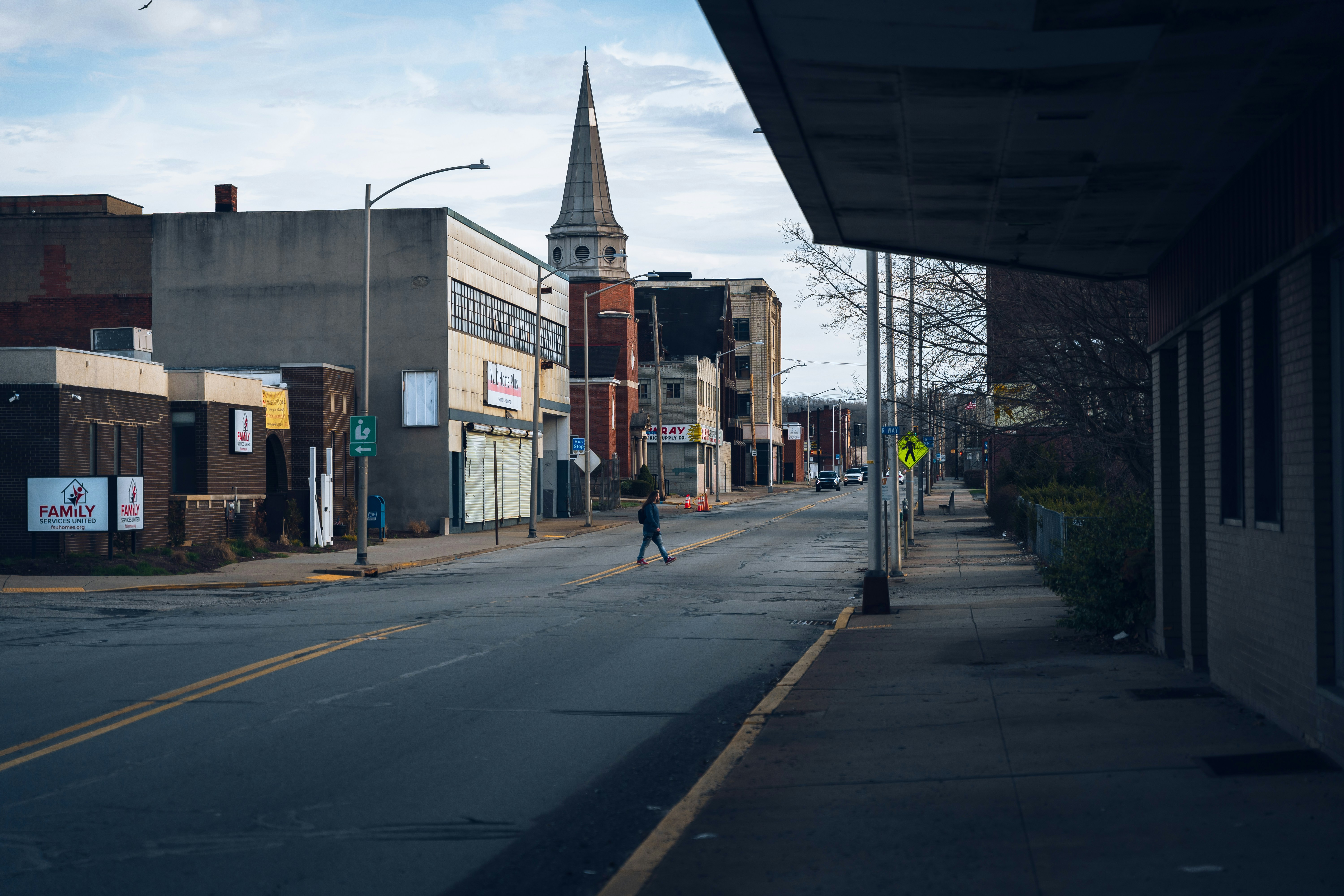 Crossroads of a Quiet Main Street