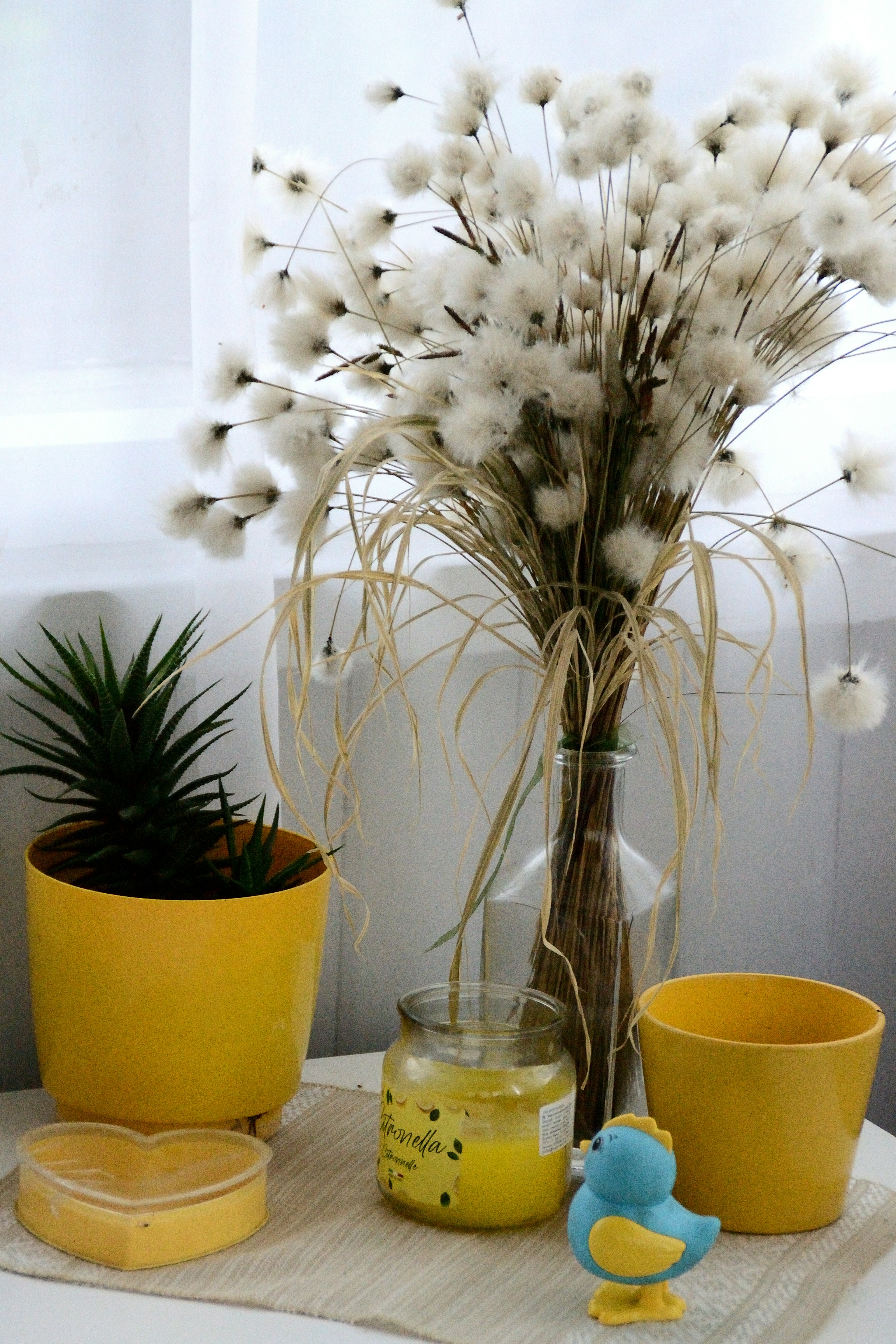 Sunny Deco Still Life with Yellow Accents