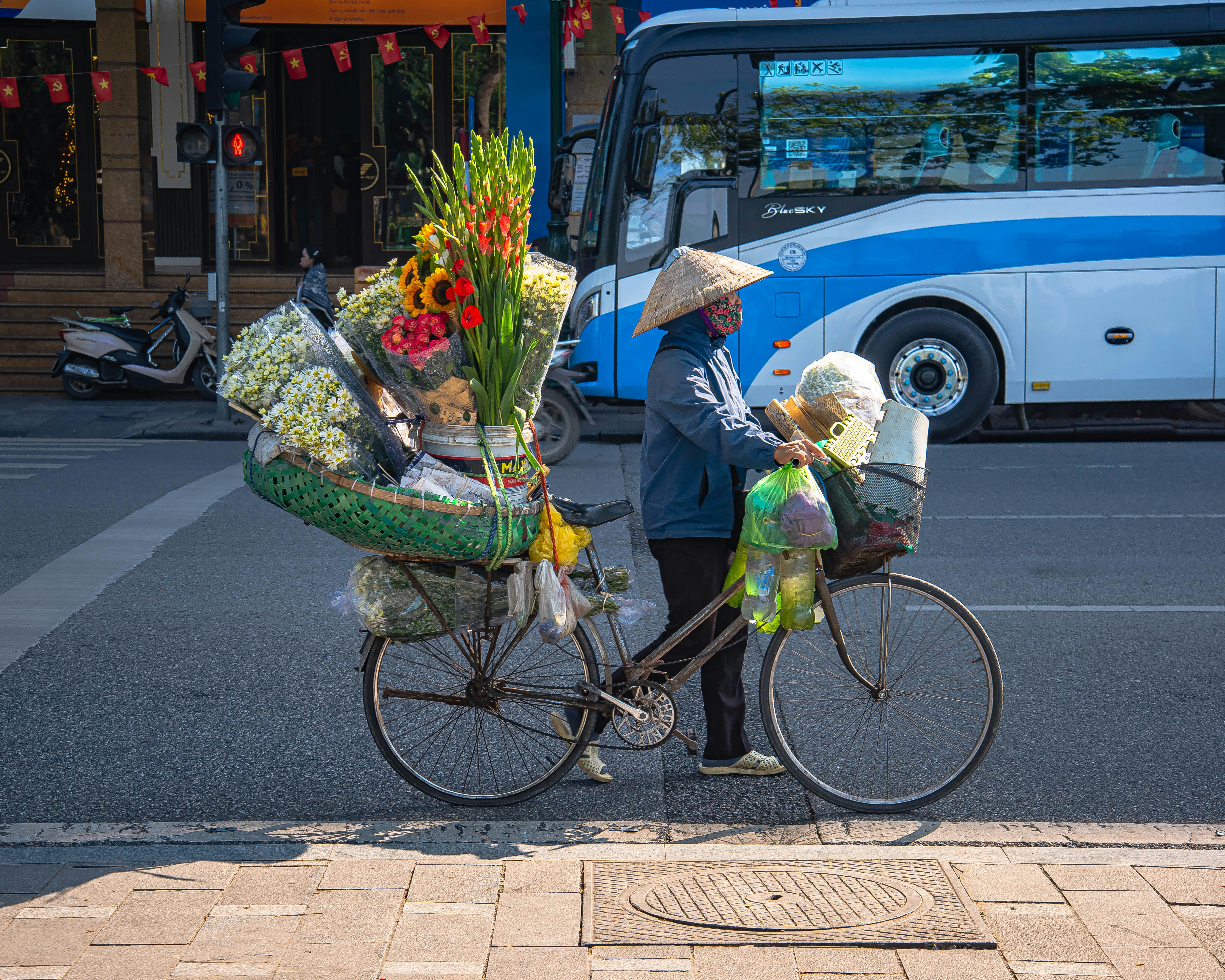 Street Vendor Guardian: The Coneflower Cart and the Quiet Bicycle