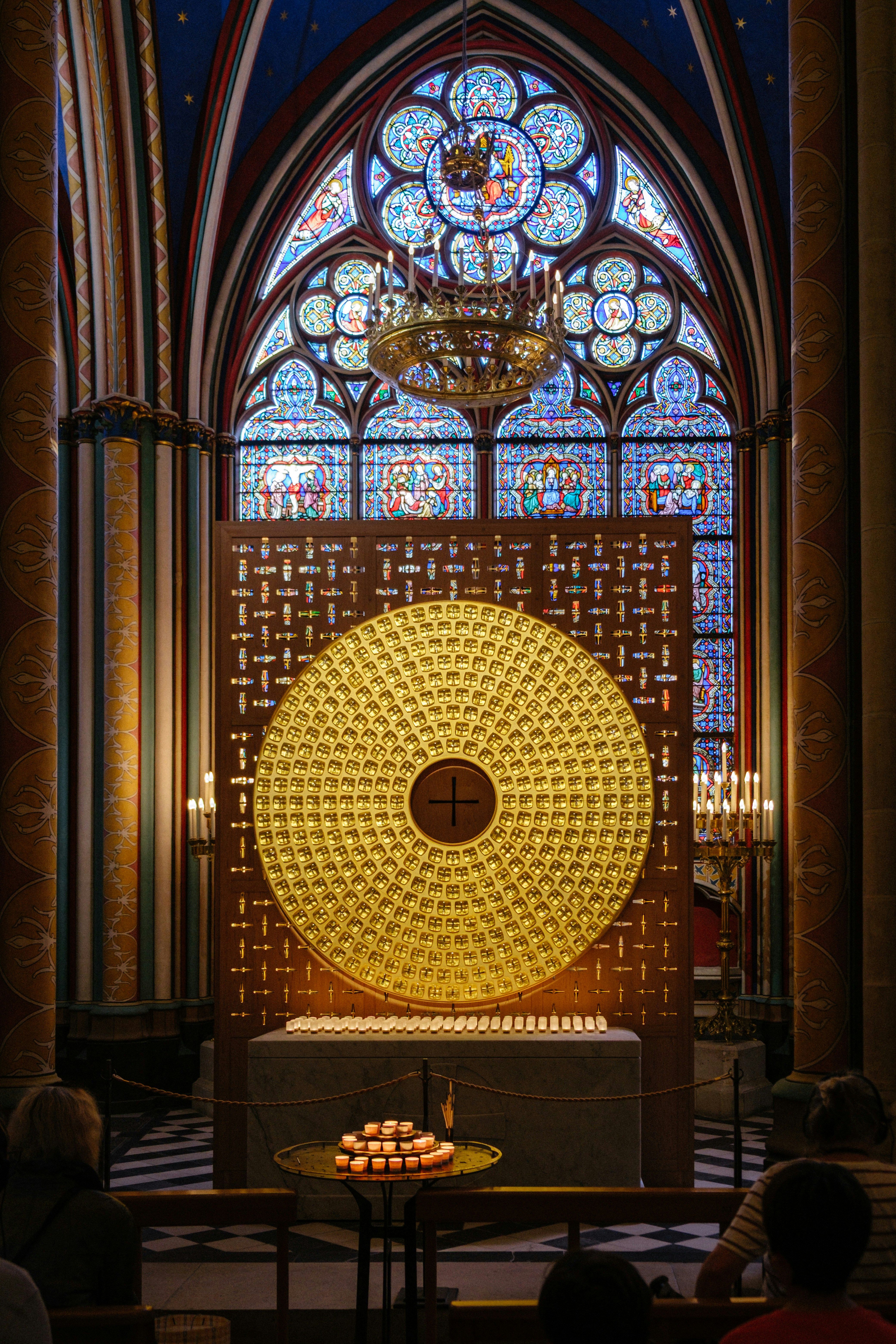 The Golden Disk of Light: A Sacred Display in Stained Glass Atrium