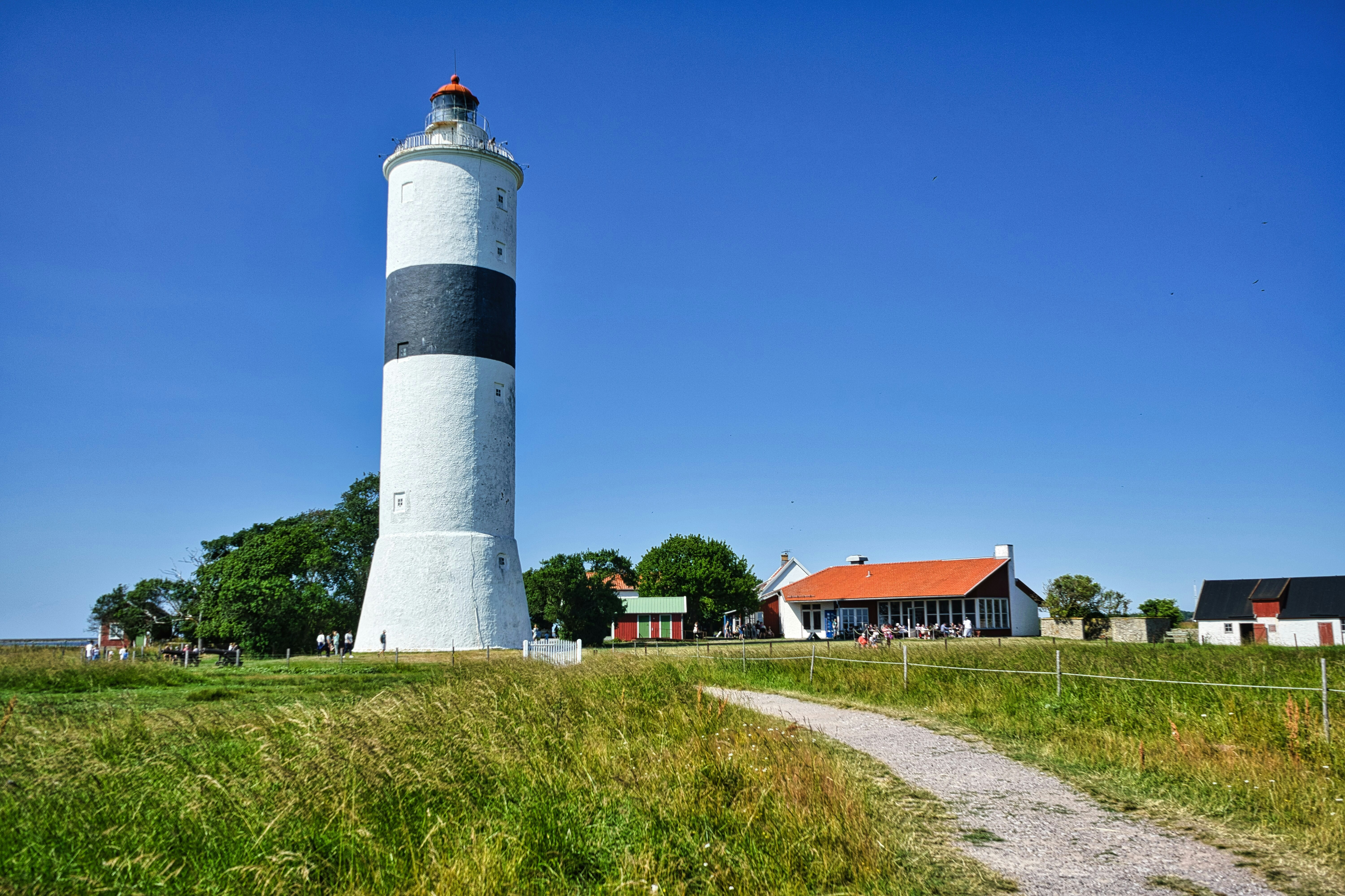 Lighthouse Sentinel on a Wind-Swept Coast