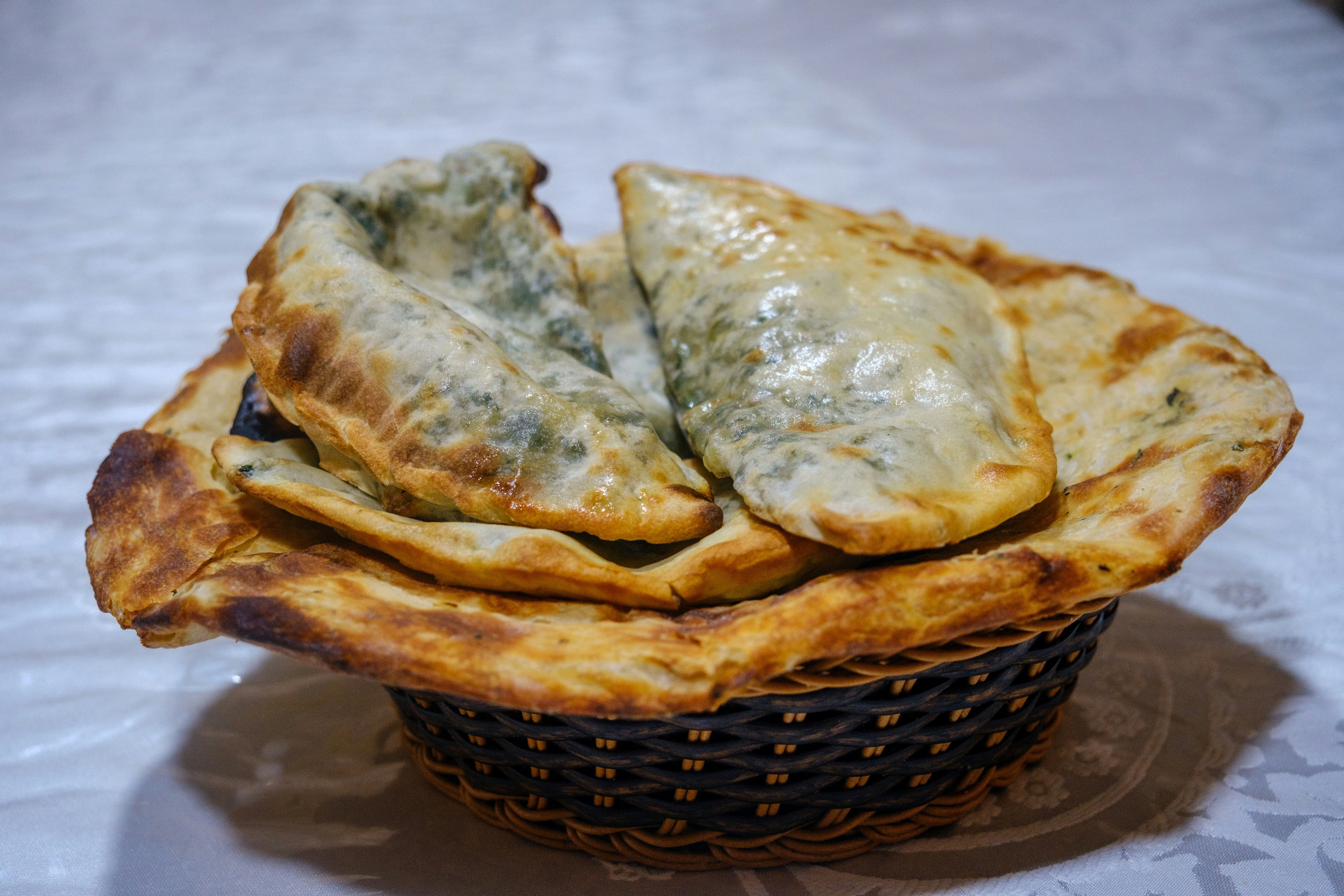 Heritage Puff Pastries in a Woven Basket