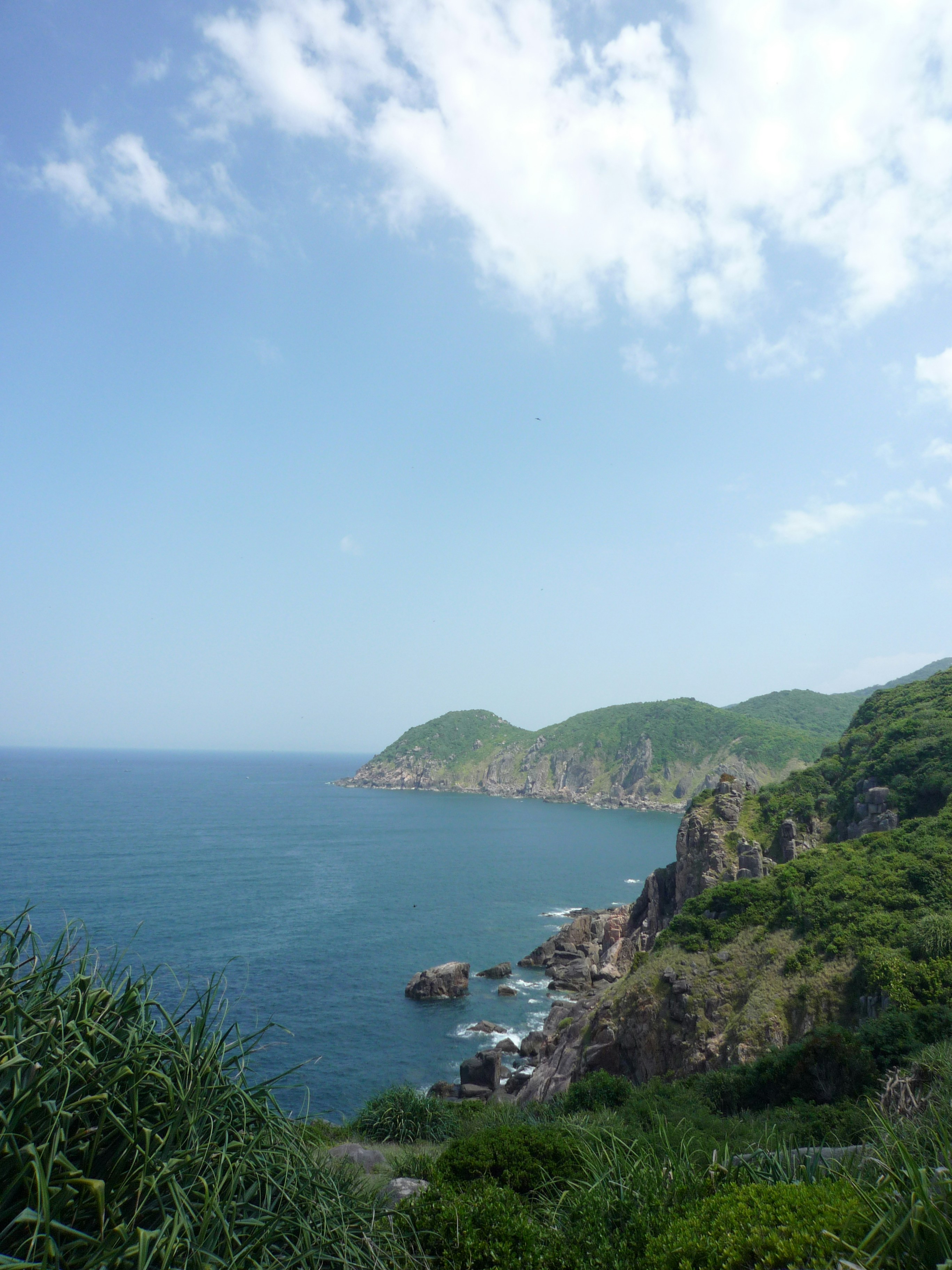 Cliffside Coastal Vista Beyond the Green Slope