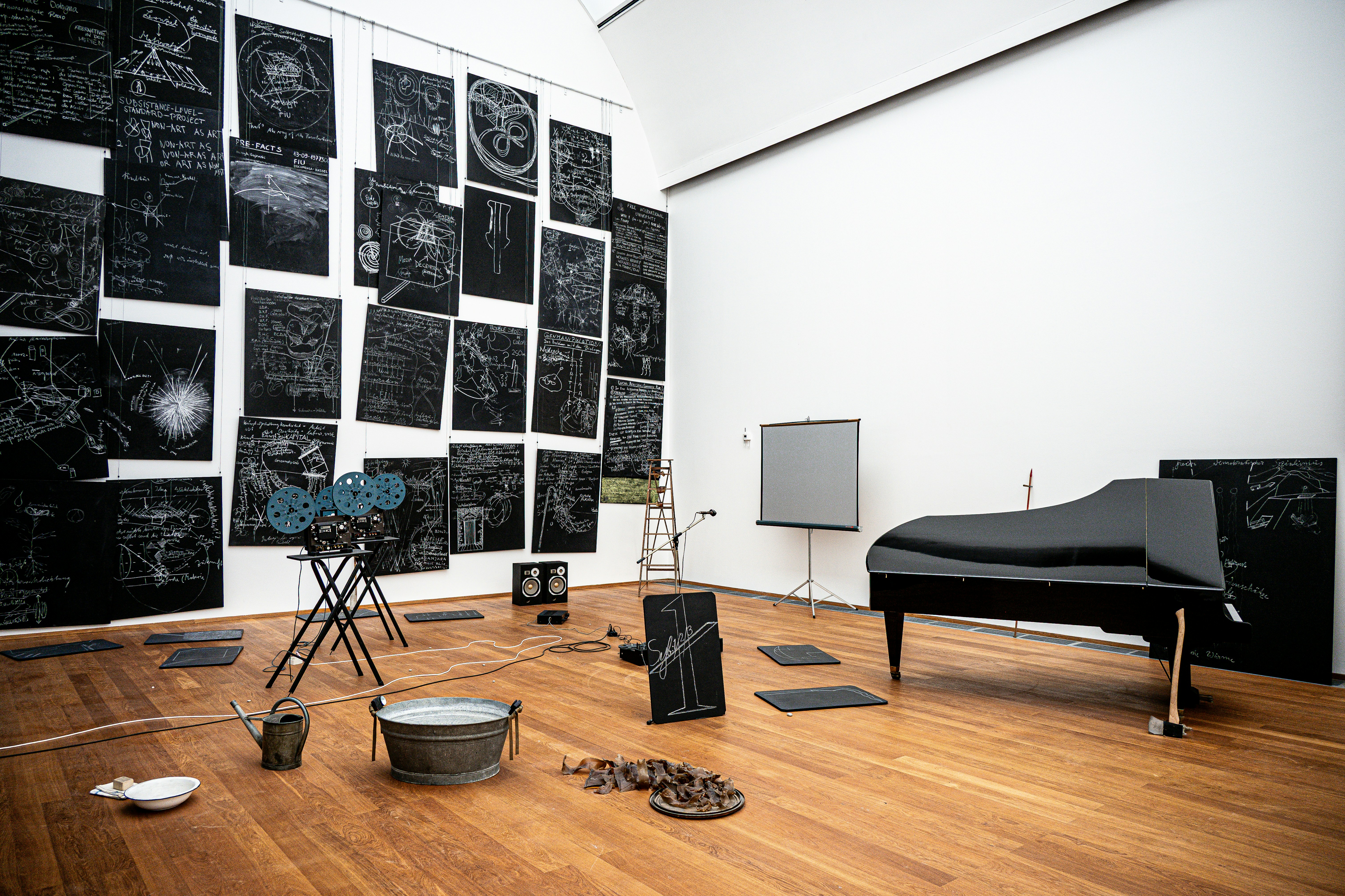 Chamber of Chalkboard Echoes: A Quiet Studio Still Life