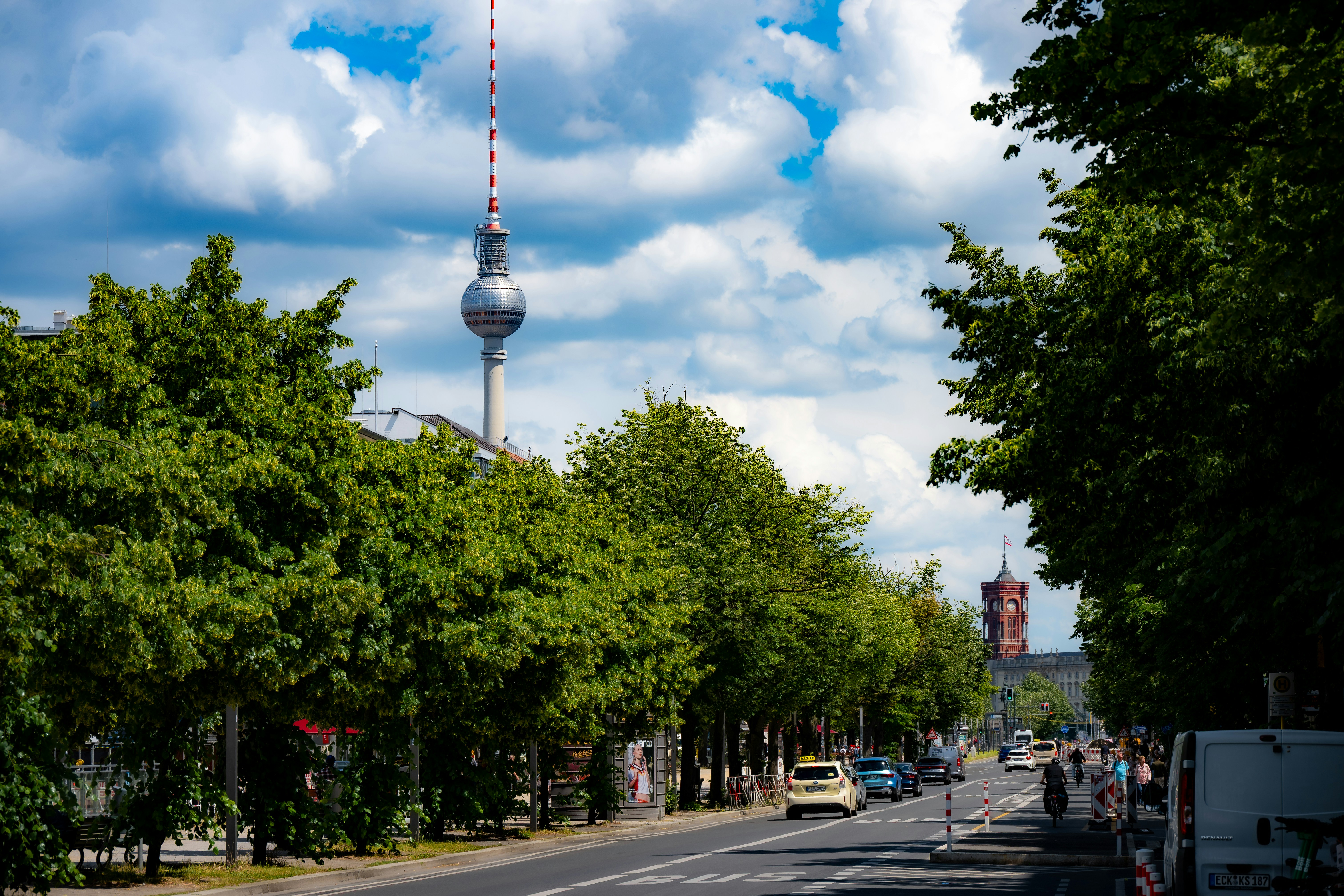 Urban Axis: Pedestrian Boulevard with Towered Skyline