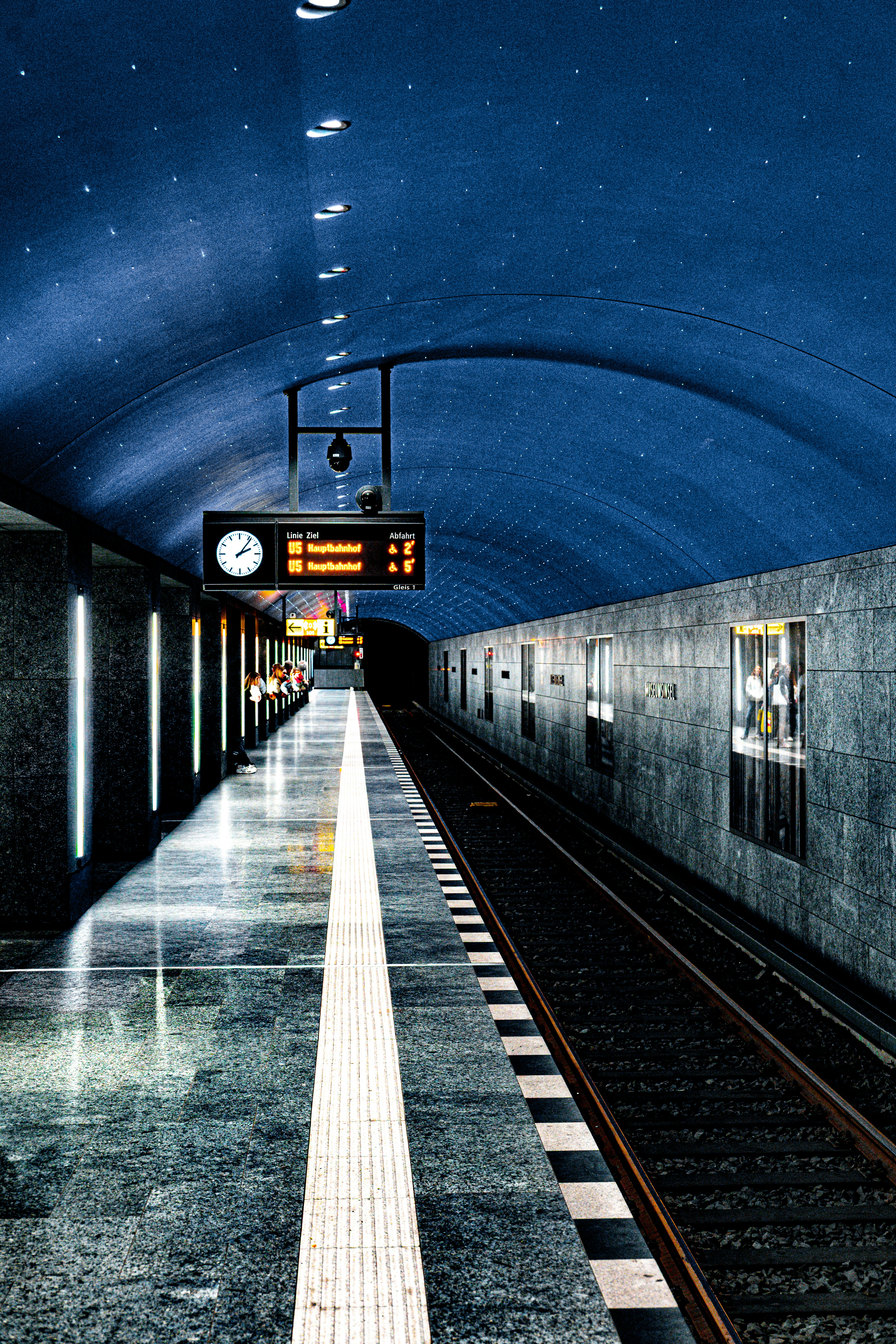 Midnight Echoes in the Underground: A Quiet Platform