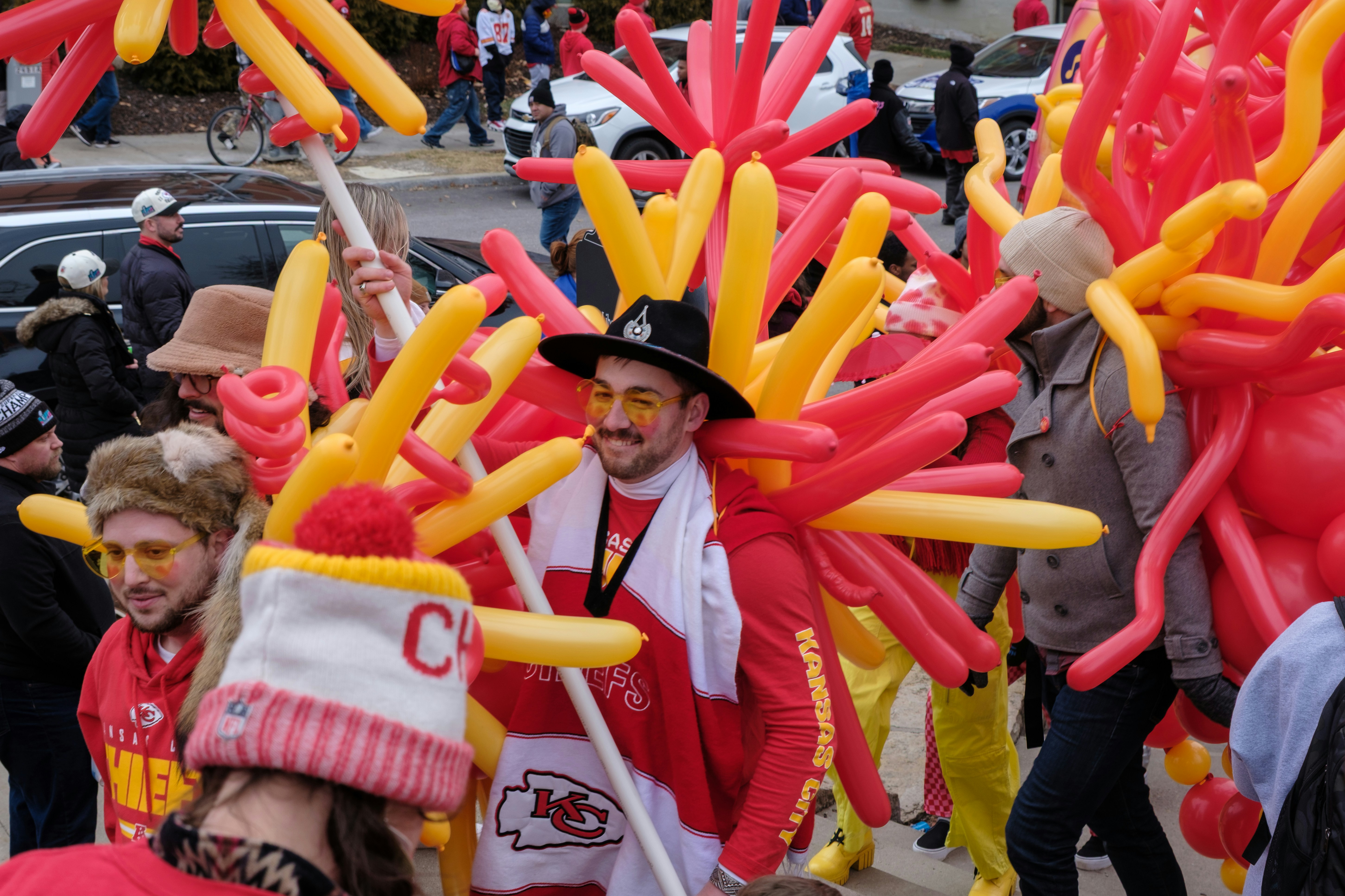 Balloon Burst Parade: A Kansas City Fever Dream in Red and Yellow