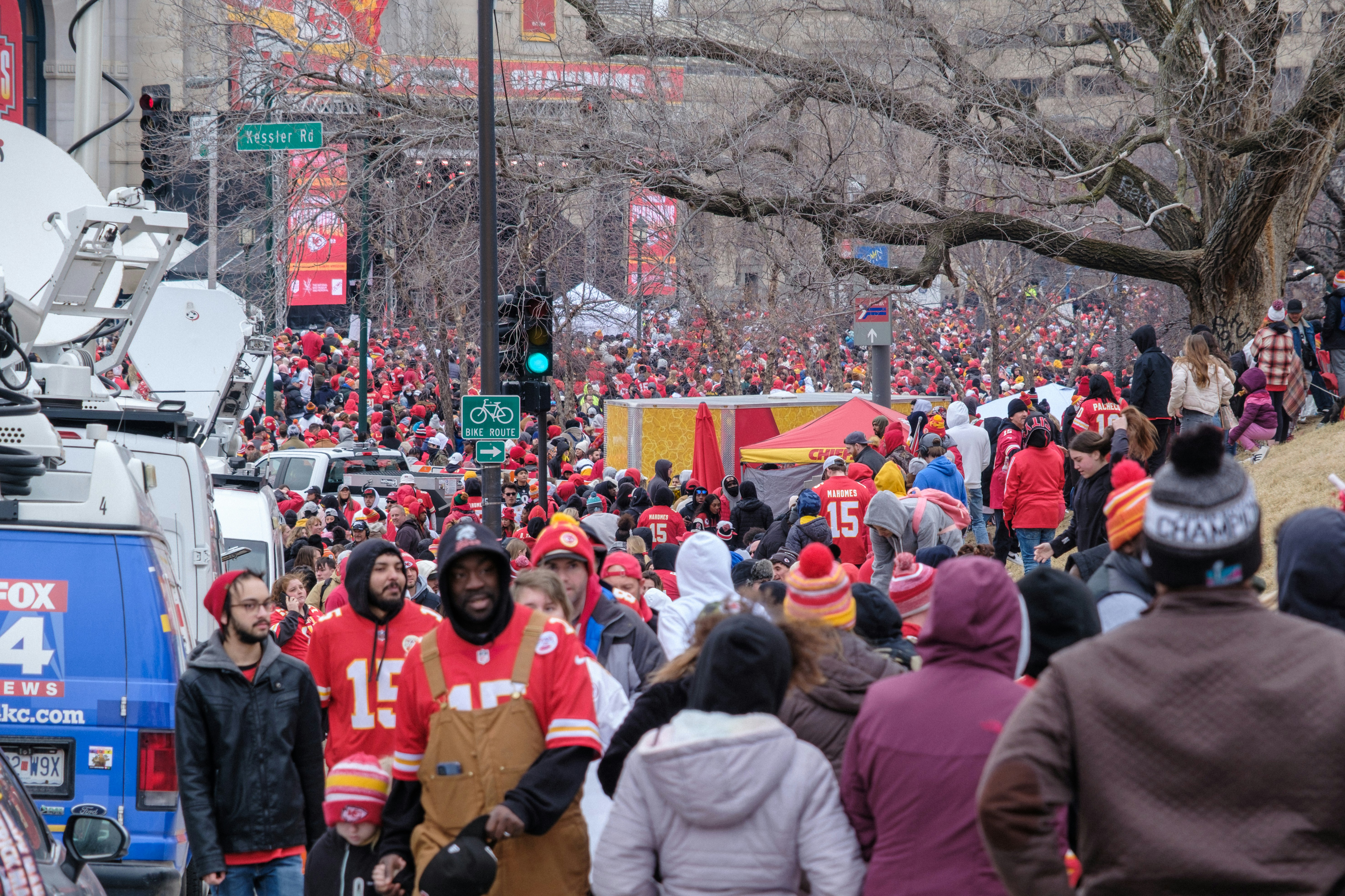 Crowd Unites for a Red-Ward City Celebration