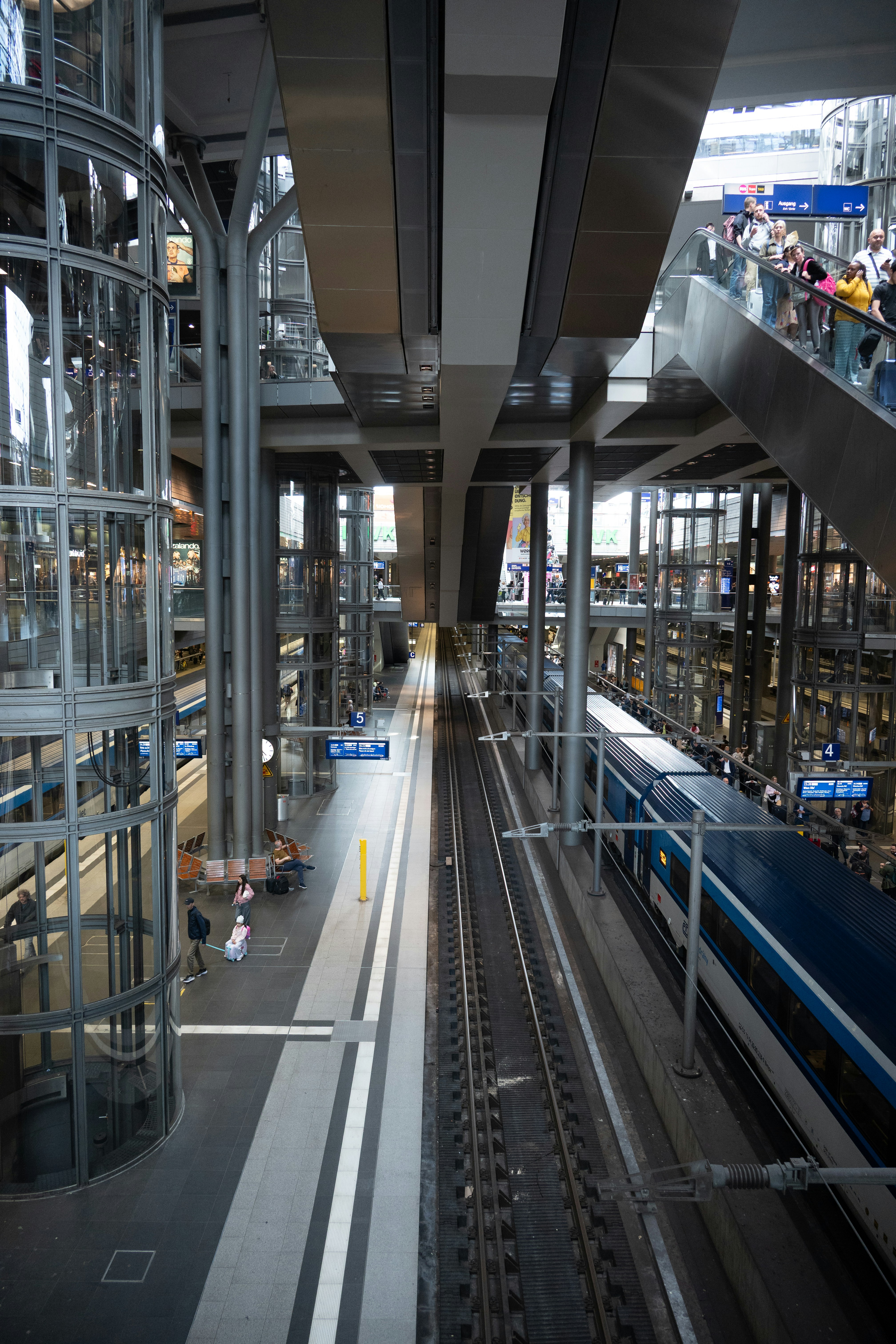 Symphony of Rails: A Modern Train Station’s Vertical Cross-Section