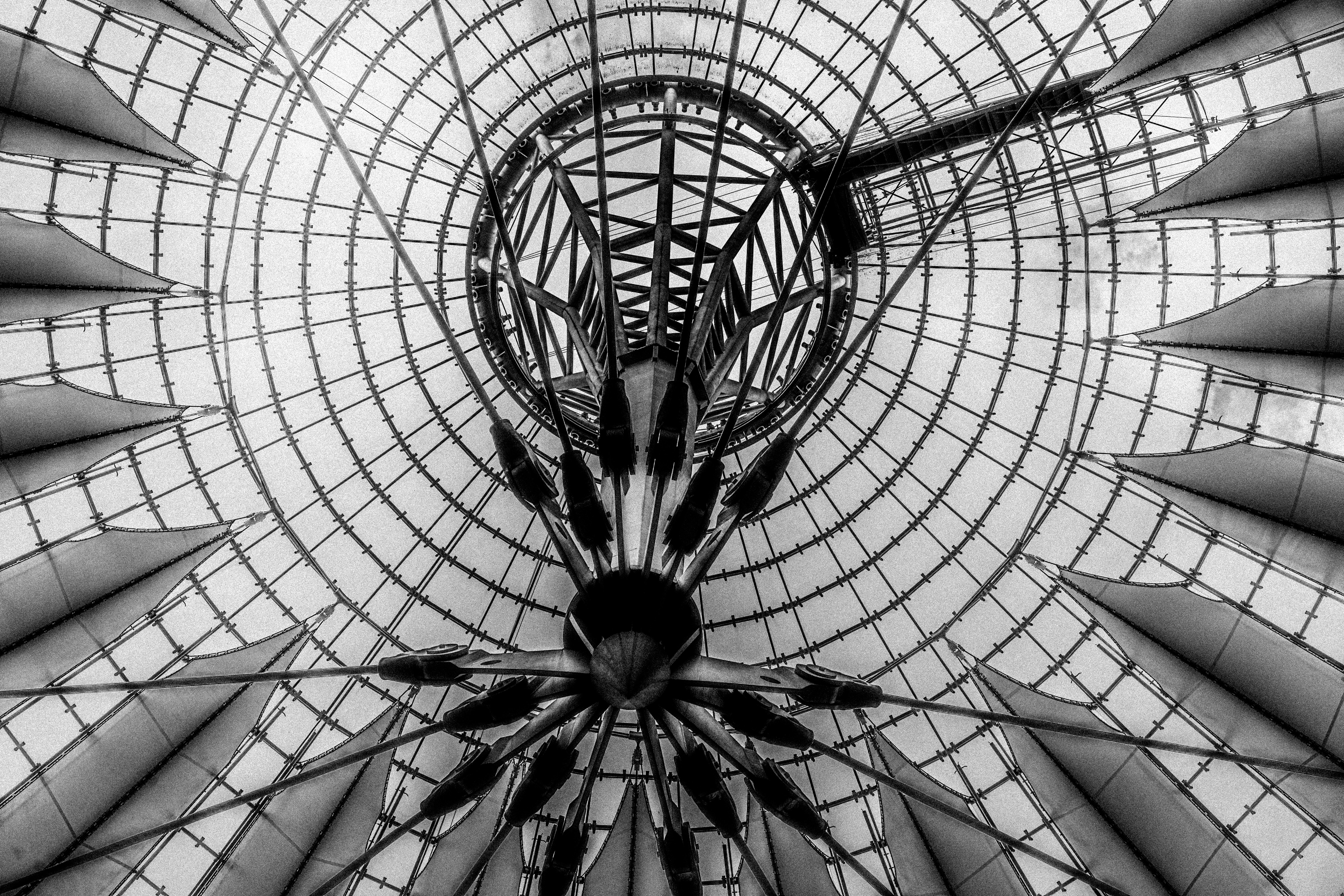 Converging Glass Spine: A Toroidal Skylight from Below