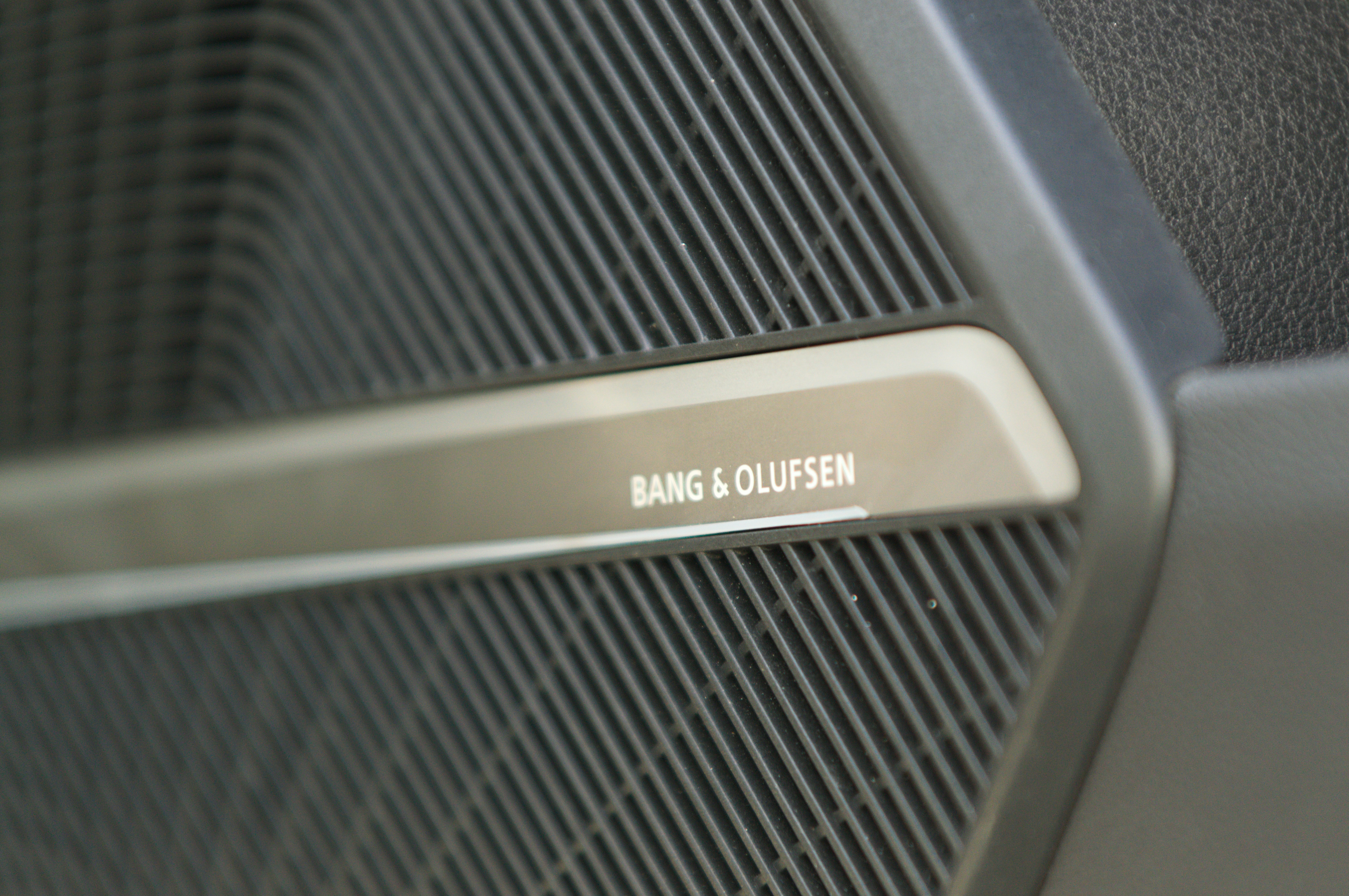 Soundwave in Steel: Bang & Olufsen Speaker Grille Close-Up