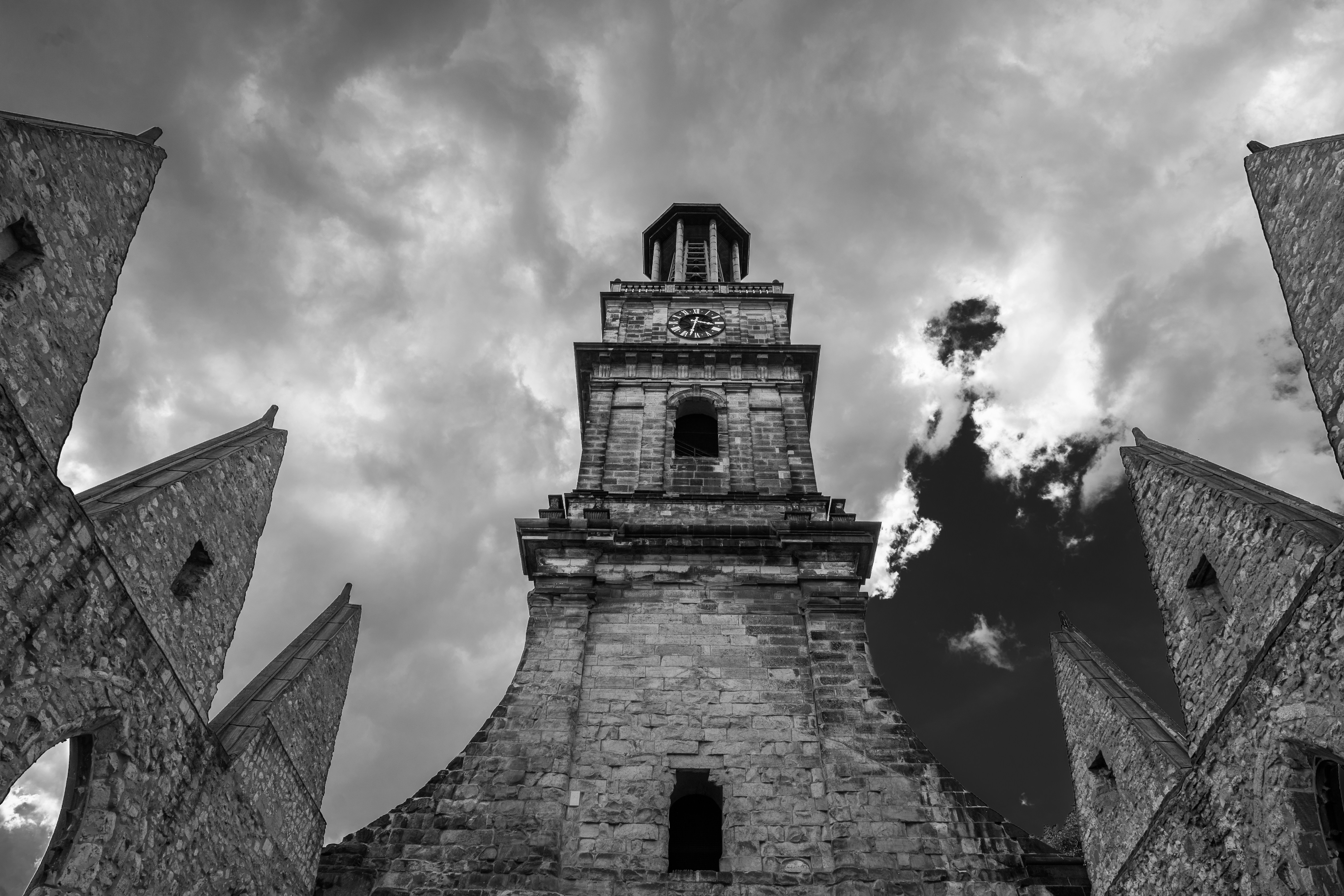 Castle Tower Aegis: A Monochrome Sentinel Rising